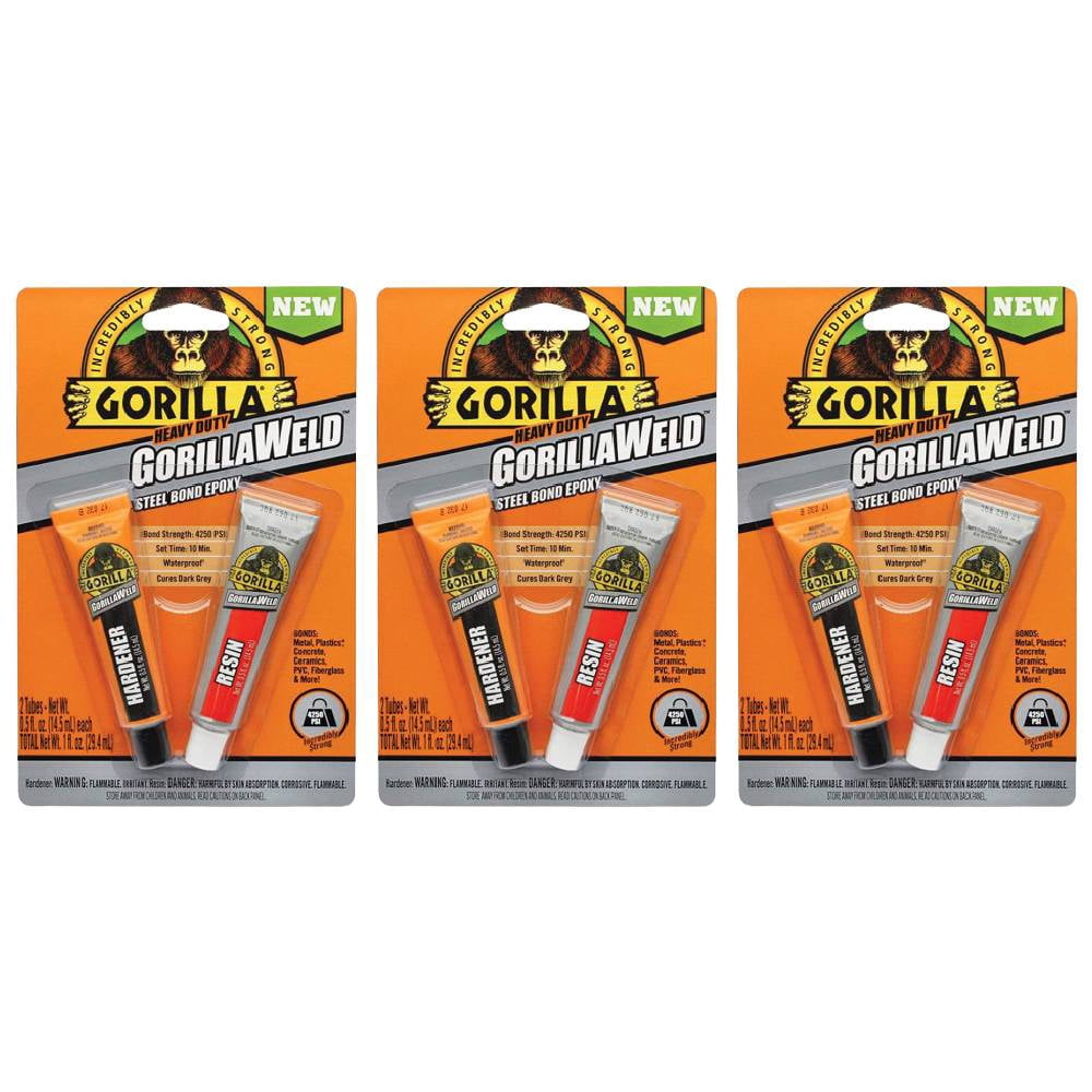 Gorilla GorillaWeld Steel Bond Epoxy Two Part Adhesive Resin 0.5 fl oz ...