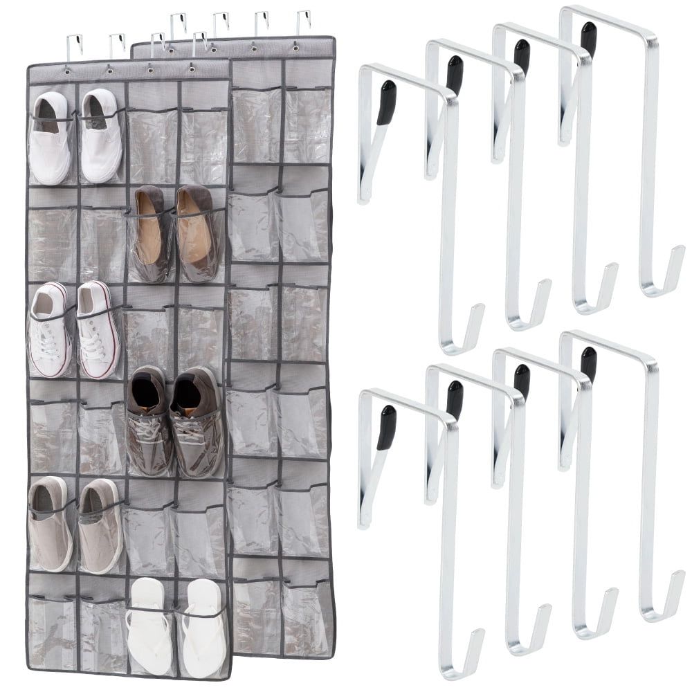 Gorilla Grip 24 Pocket Hanging Shoe Organizer, Over-the-Door Storage ...