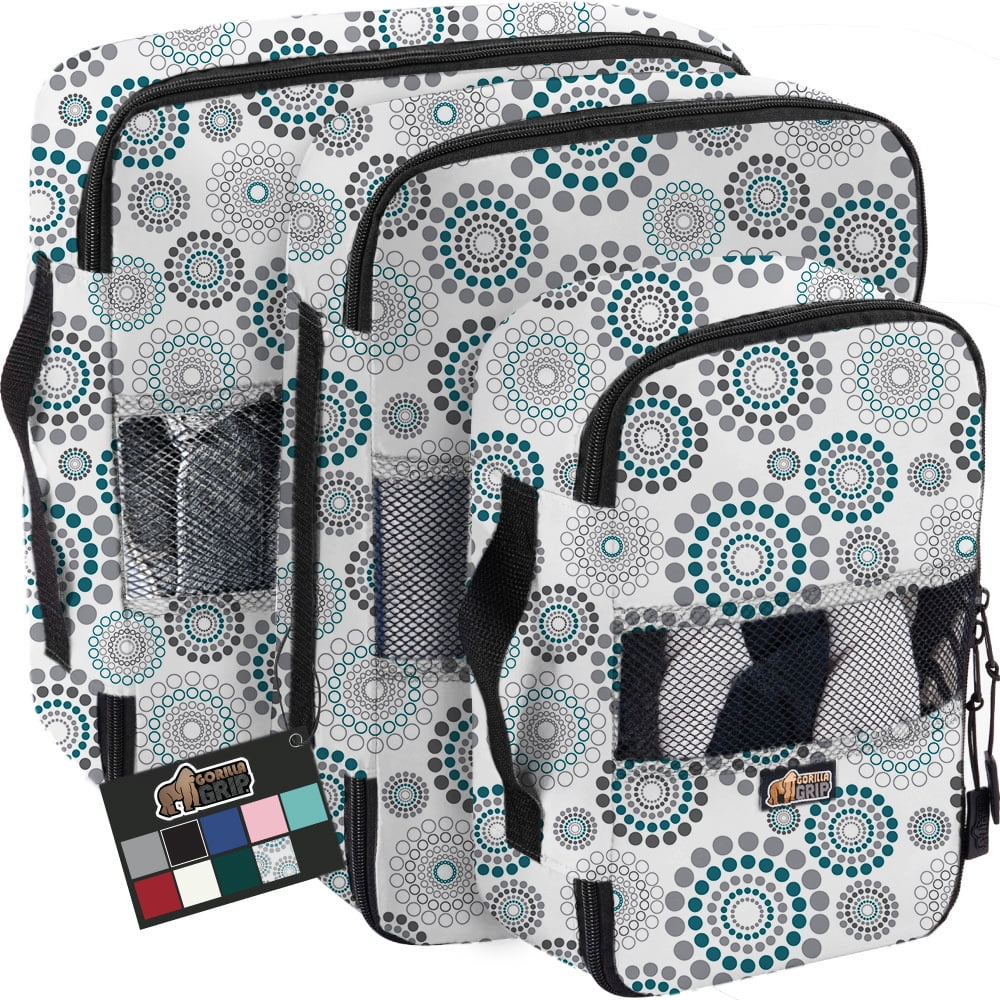 GORILLA GRIP 3 Piece Packing Cubes Set, Travel Essential Space Saving ...