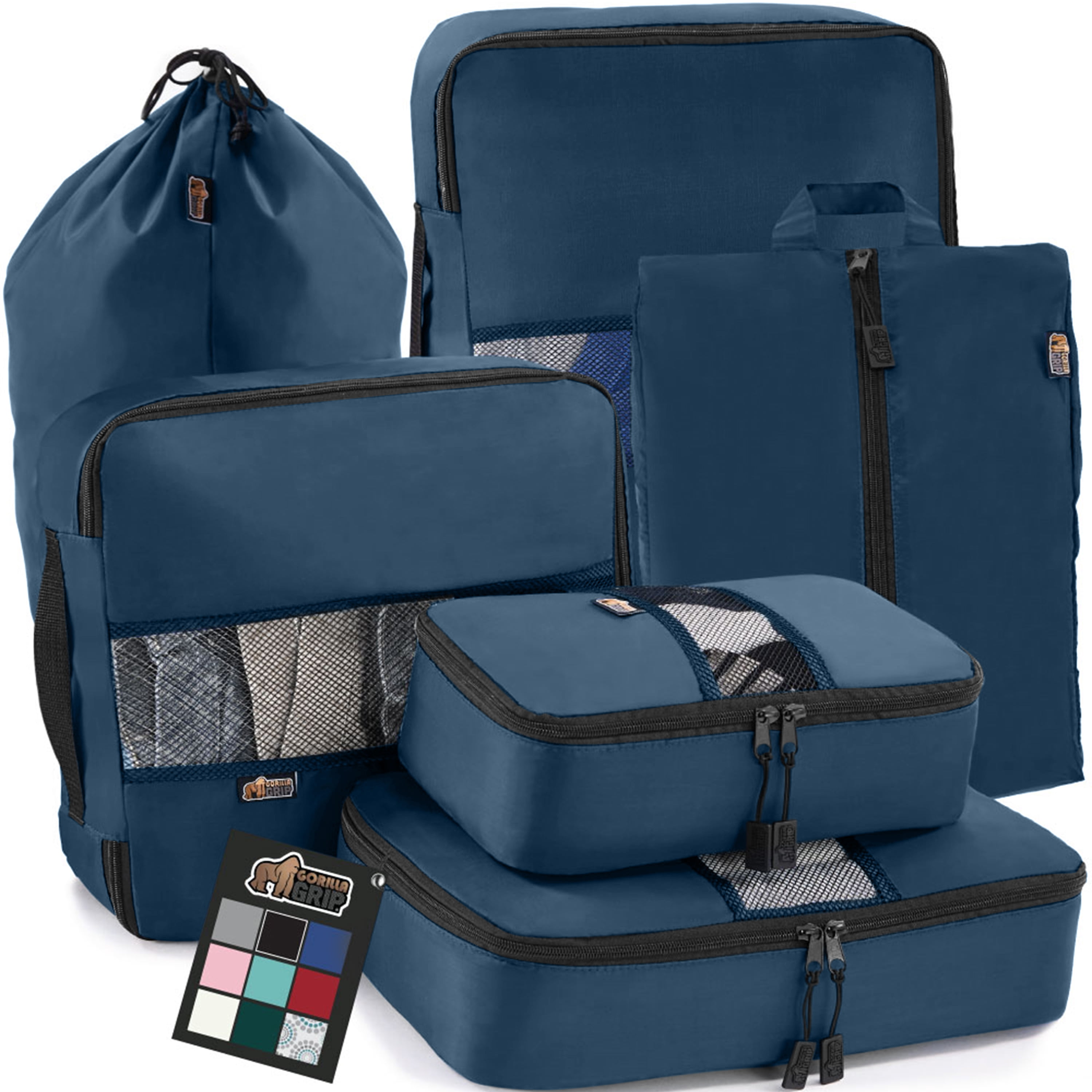 Gorilla Grip Packing Cubes, 6 Piece Set, Space Saving Luggage ...
