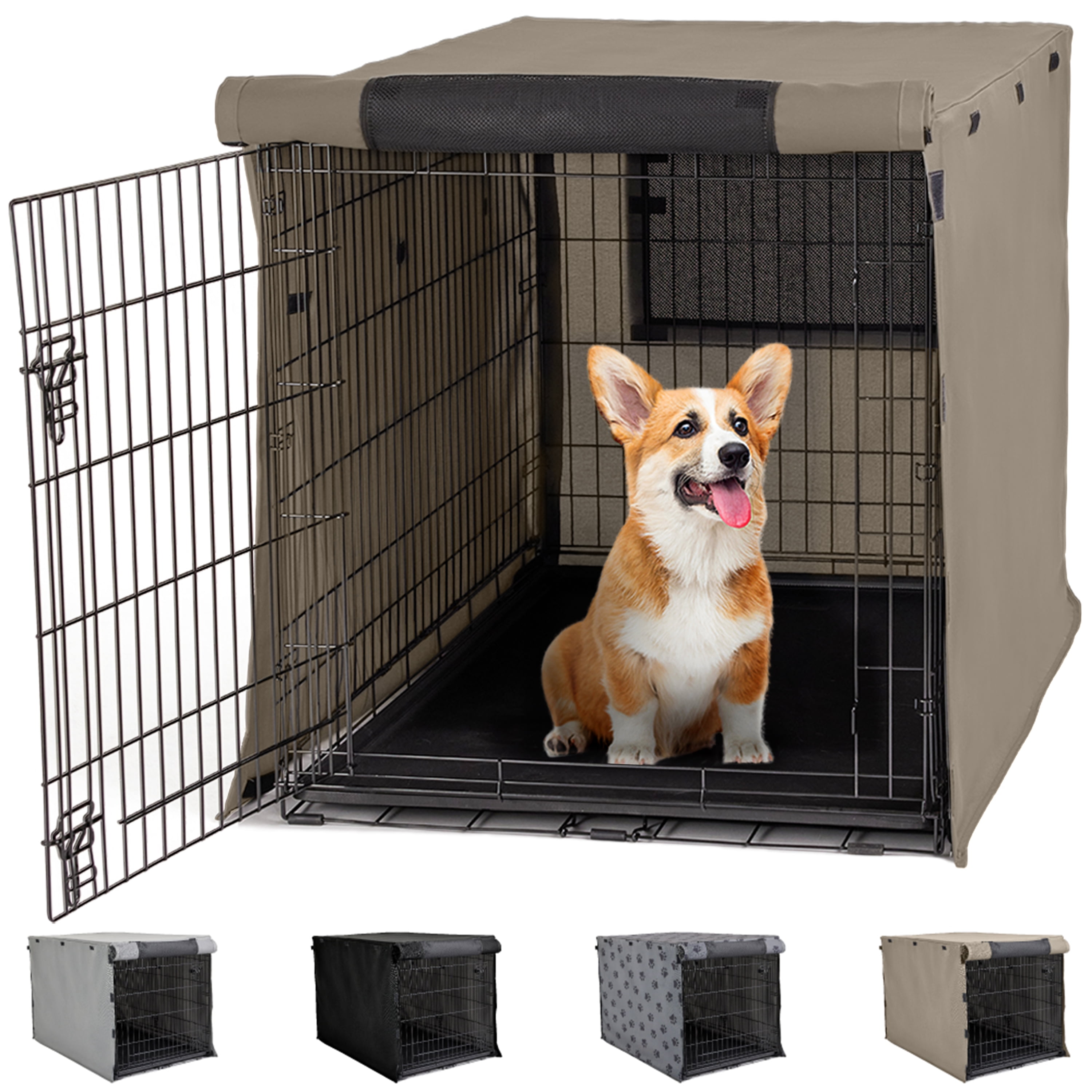 GORILLA GRIP Dog Crate Cover, Fits 30" Indoor Kennel Cage, Breathable ...