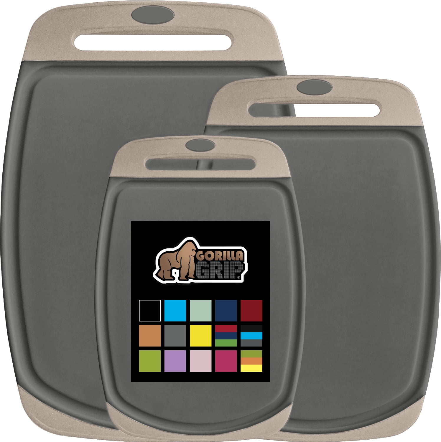 GORILLA GRIP Oversized 100% BPA Free Reversible Kitchen Cutting Board ...