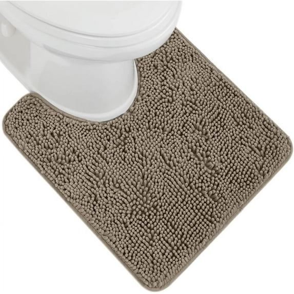 Gorilla Grip Shaggy Chenille Bath Rug Mat for Toilet Base, Machine ...