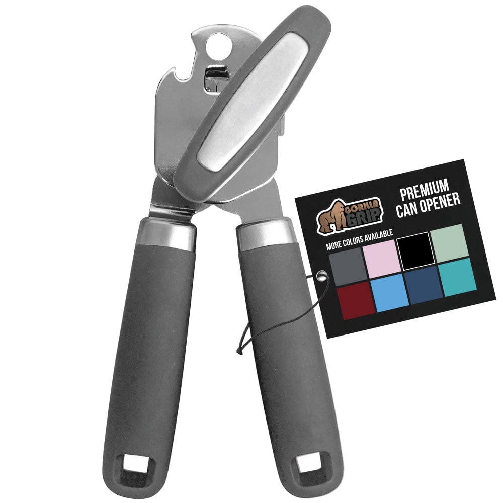 Gorilla Grip Stainless Steel Manual Can Opener, Soft Touch Handle ...