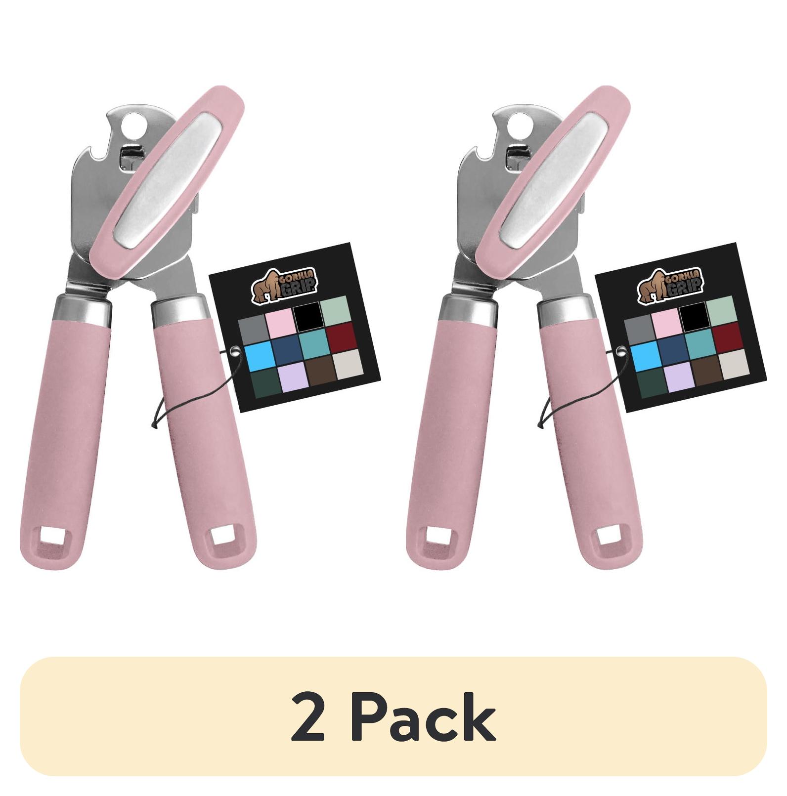 (2 pack) GORILLA GRIP Stainless Steel Manual Can Opener, Soft Touch ...