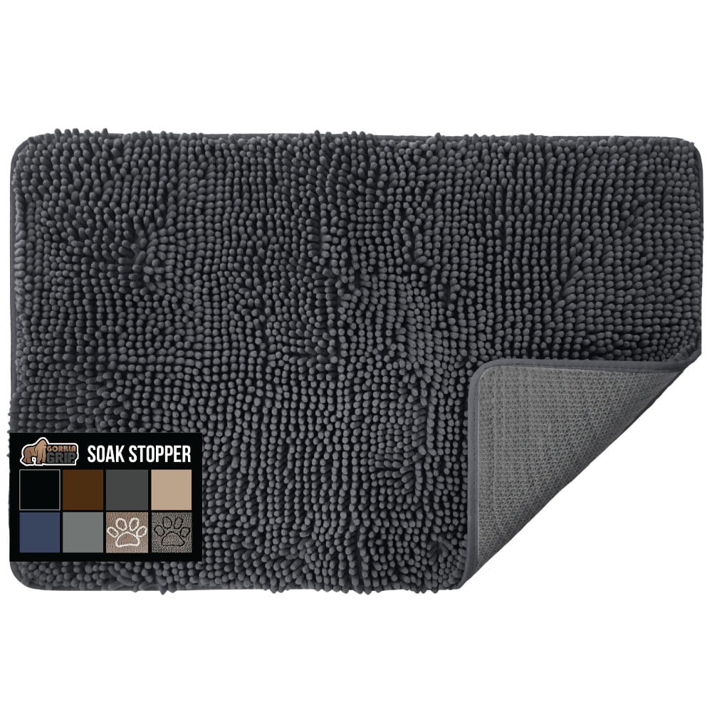 GORILLA GRIP Washable Chenille Doormat, Absorbent Quick Dry Microfiber ...