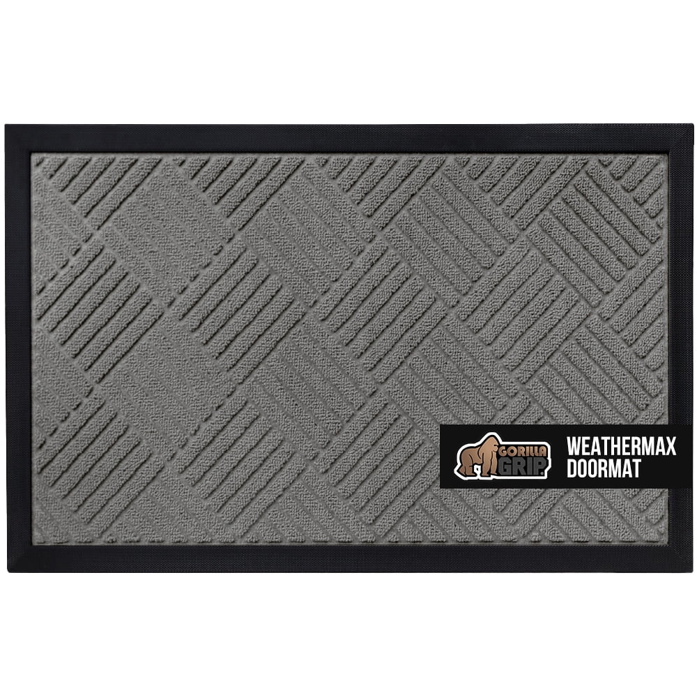 Outdoor Doormat, 23x35 Gray, Waterproof, Fade Resistant Door Mat ...