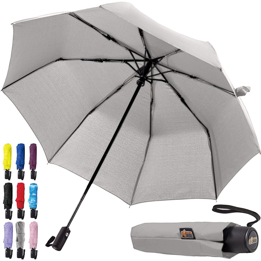 GORILLA GRIP Wind and Tear Resistant Compact Rain Umbrella, 11.5 inch ...