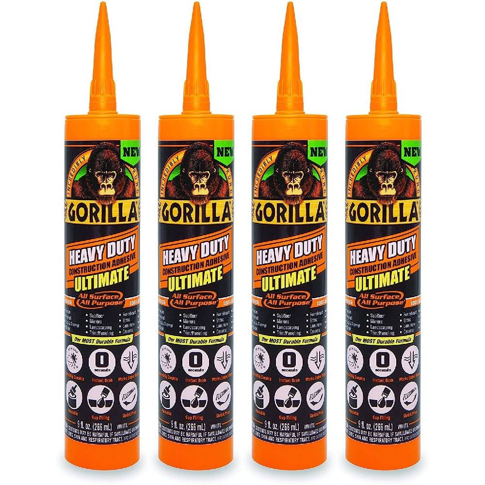 Gorilla Heavy Duty Construction Adhesive Ultimate Waterproof All ...