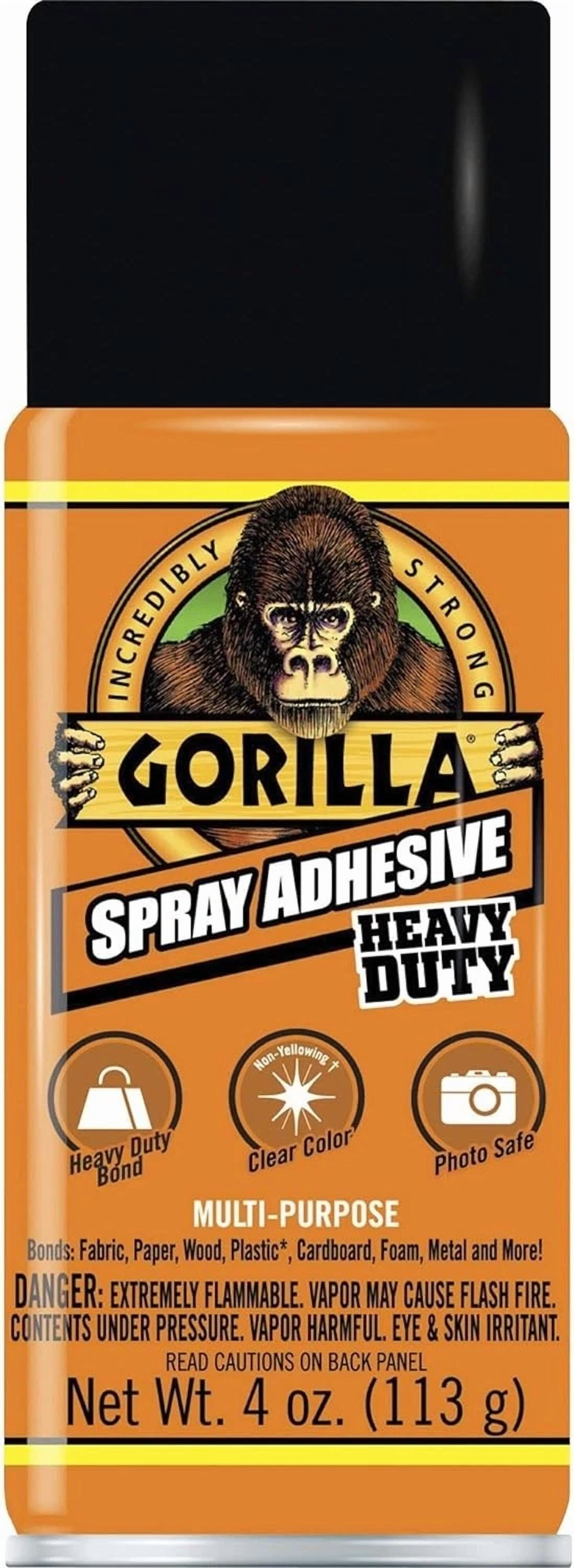 Gorilla Heavy Duty Spray Adhesive, Multipurpose And Repositionable, 4 ...