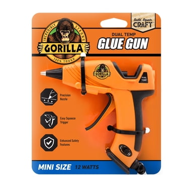 Gorilla Glue Dual Temp Full-Size Hot Glue Gun - High & Low Temperature ...
