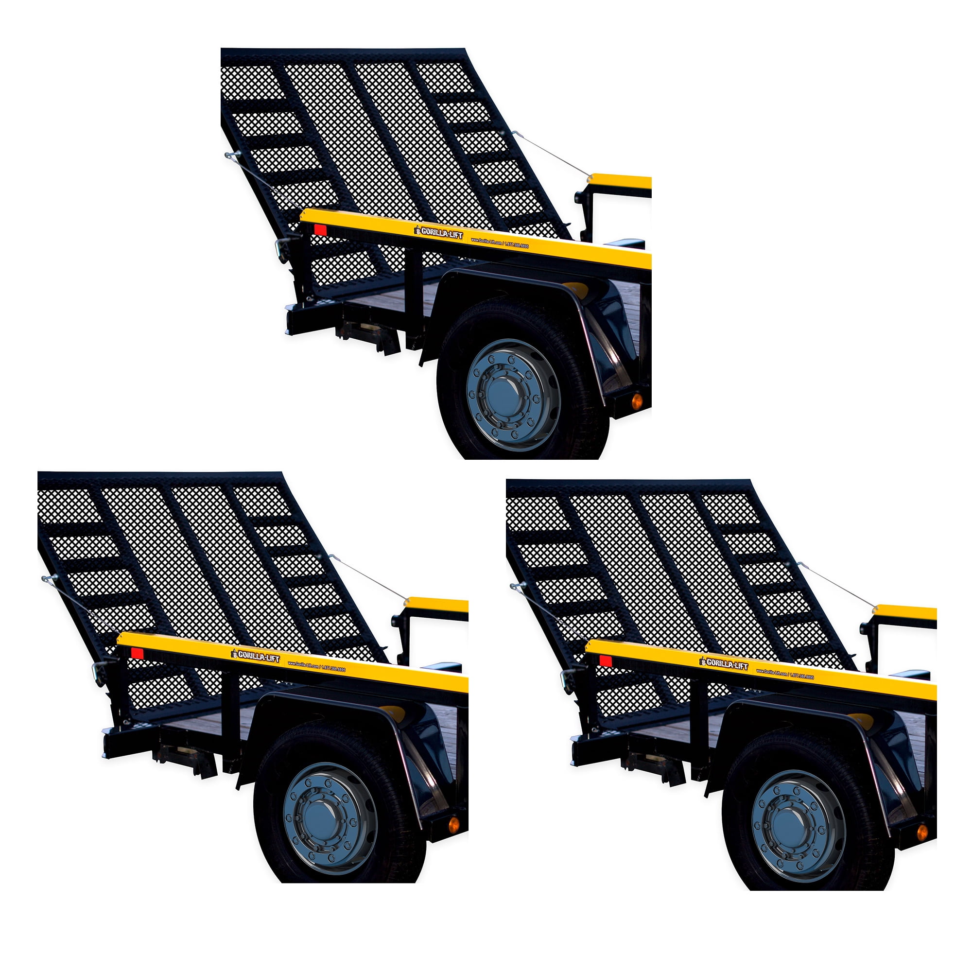 Gorilla Lift 2 Sided Tailgate Utility Trailer & Ramp Lift System, (3 ...