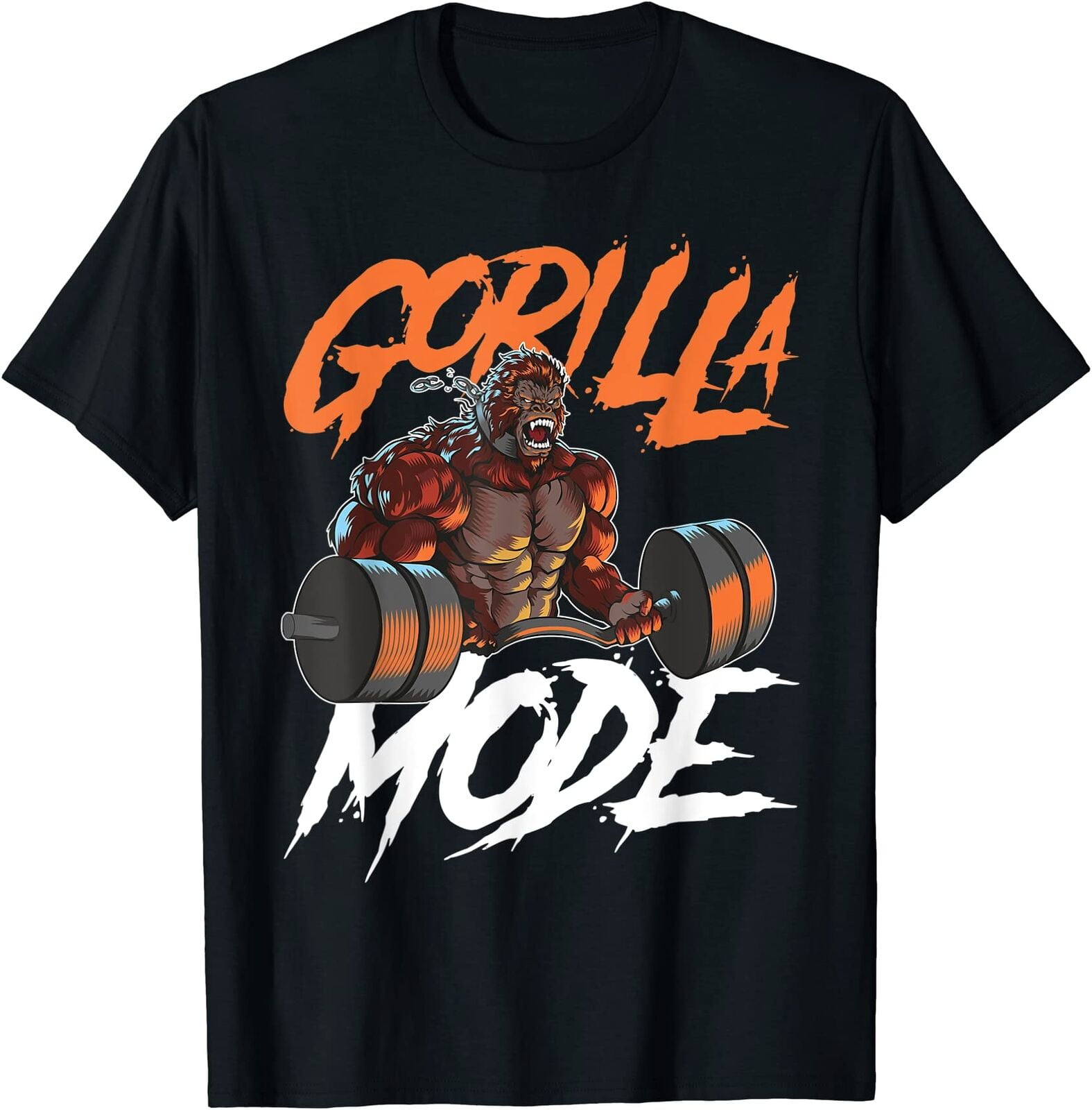 Gorilla Mode Gym Beast Workout Weights Lifting Power T-Shirt Size S-5XL ...