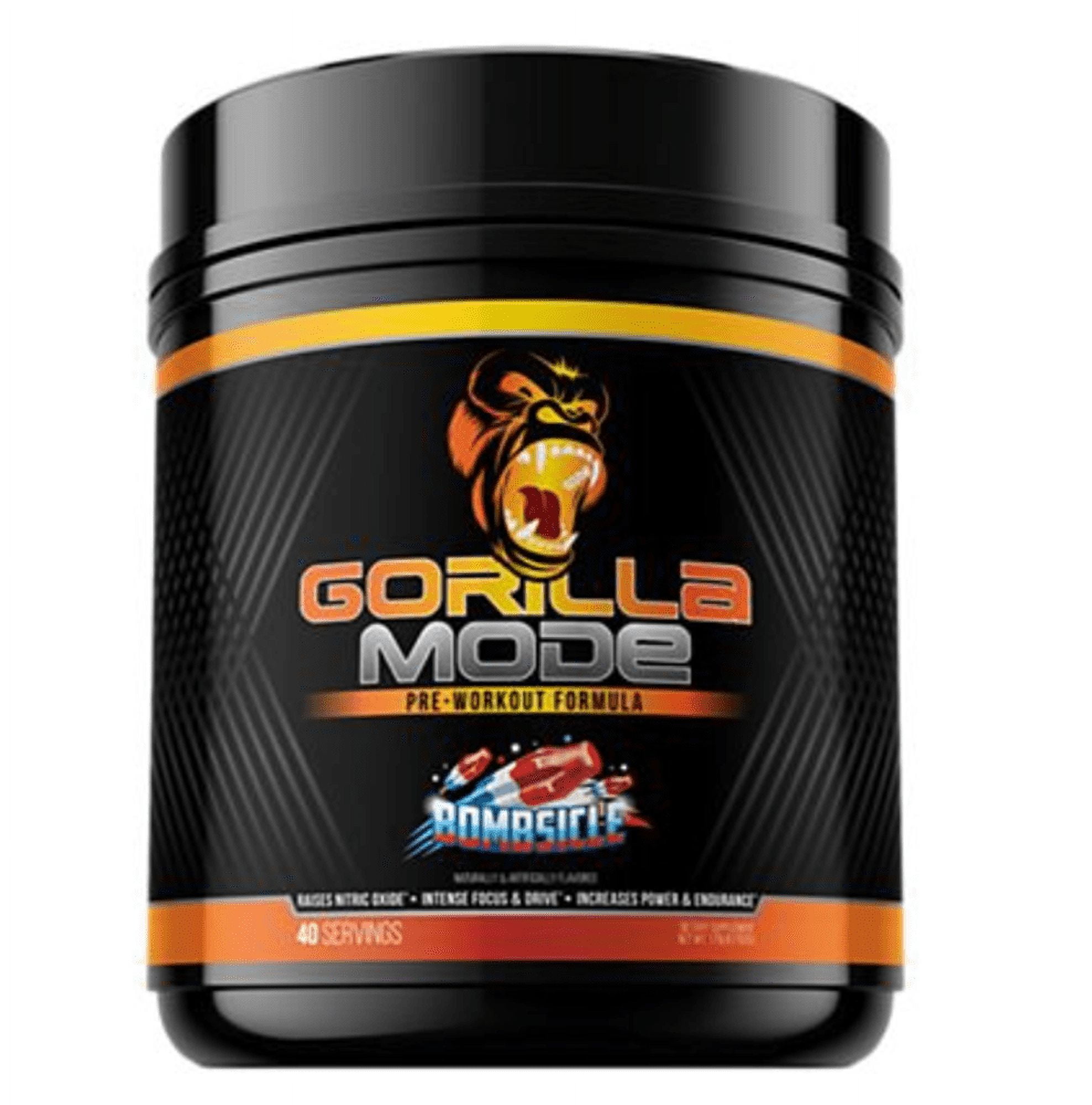 Gorilla Mode Pre-Workout Formula - Bombsicle (1.33 Lbs. / 40 Servings ...