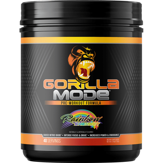 Gorilla Mode Pre-Workout, Rainbow Sherbet, 776 g - Walmart.com