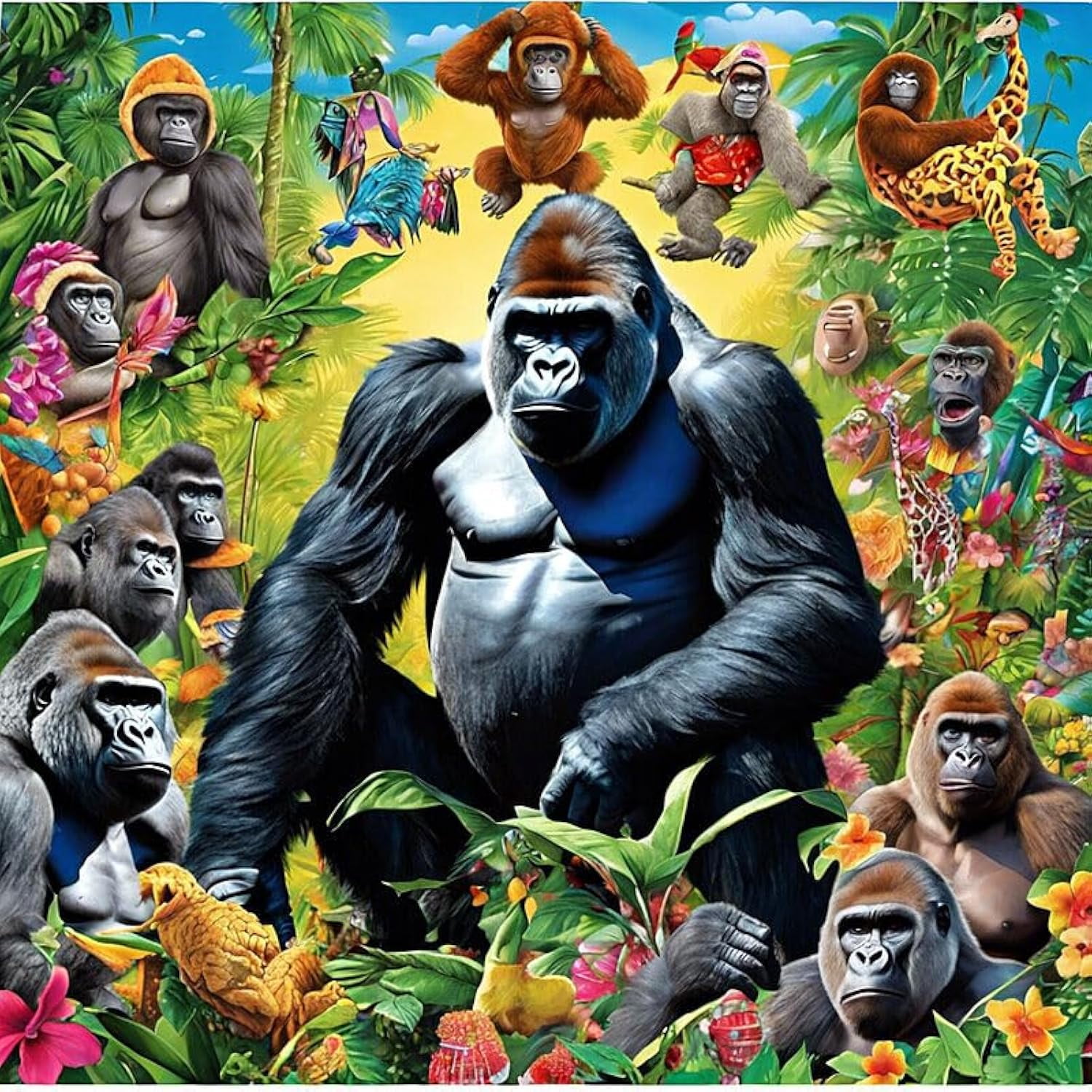 Gorilla Puzzle 500 Piece Large Format Jigsaw Puzzle for Adults ...