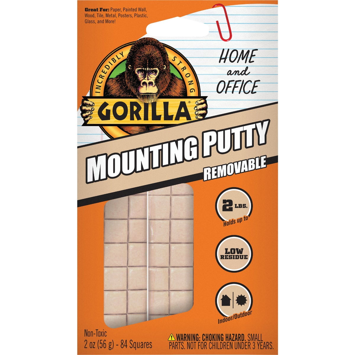 Gorilla Mounting Putty Removable - 84 Pieces, White - Walmart.com