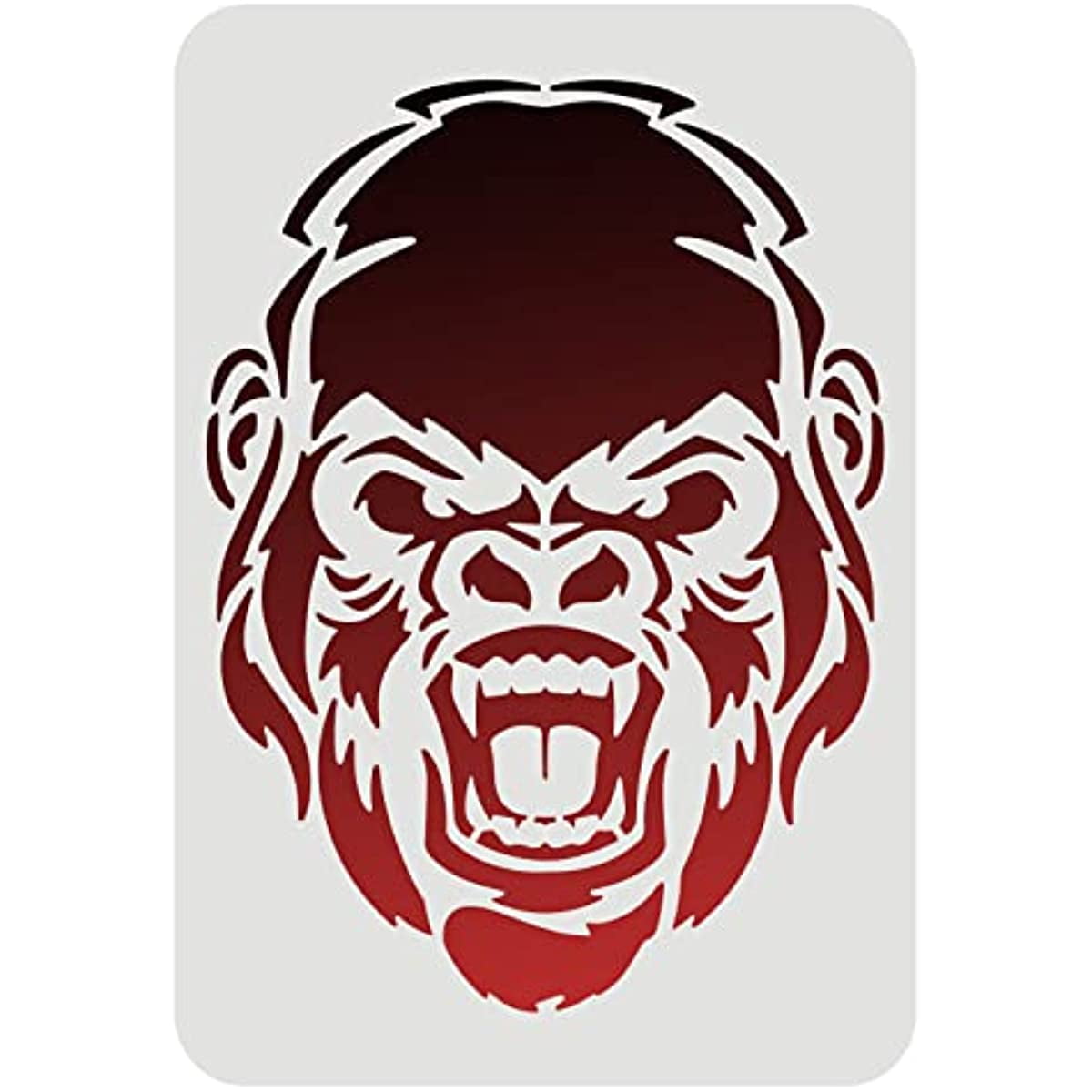 Gorilla Stencil Plastic Gorilla Head Painting Stencil Animals Head ...