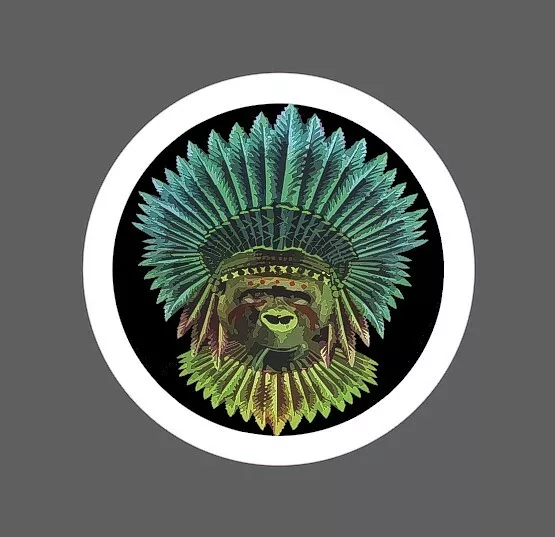 Gorilla Sticker Big Chief Waterproof Sticker Phone Decal Water Bottle ...