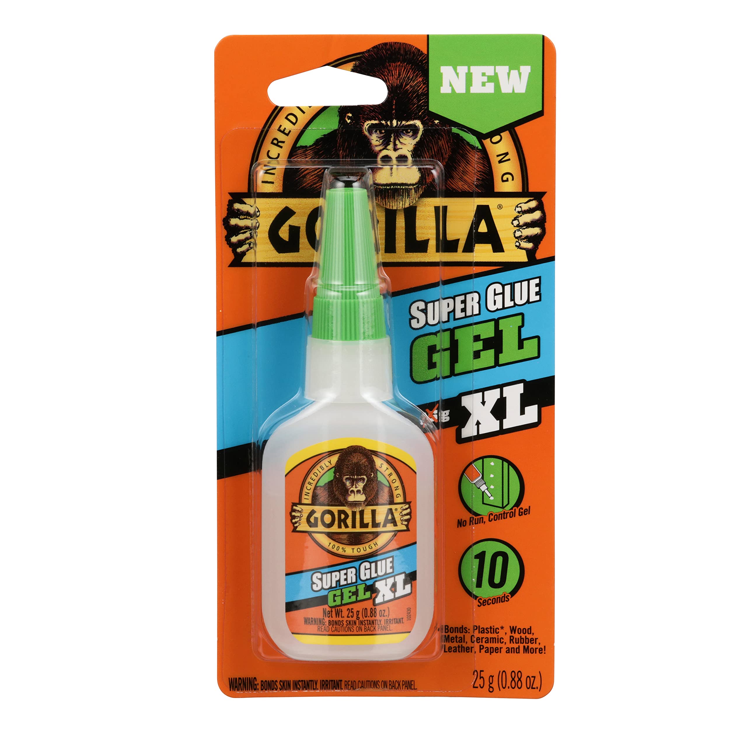 Gorilla Super Glue Gel XL, Clear Glue, GBM125 Gram (Pack of 1) - All Purpose and Fast Setting ...