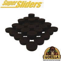 Gorilla Super Sliders Felt Furniture Pad 48PC 1" BROWN, Each - Walmart.com