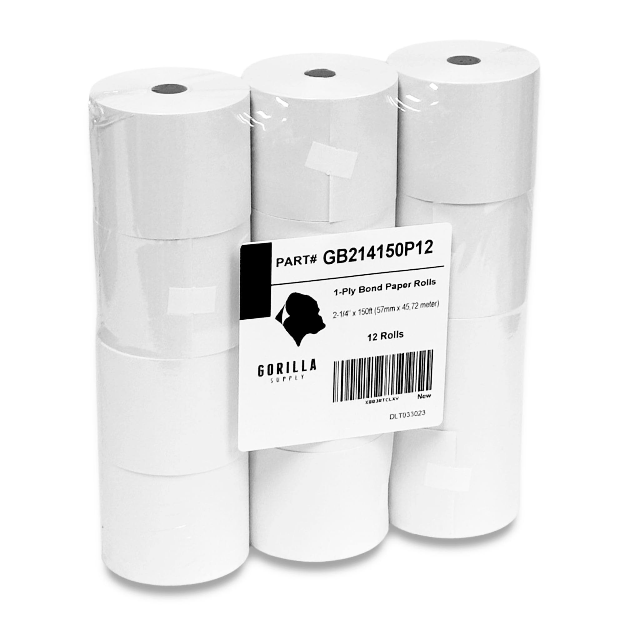 Gorilla Supply 2 1/4 x 150 Calculator Bond Paper Rolls El-1750 1801 P23 ...