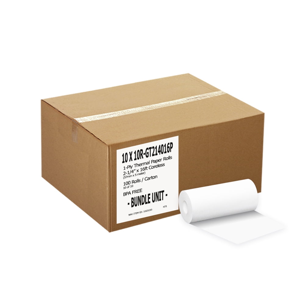 Gorilla Supply Coreless Thermal Paper Roll 2 1/4" x 16', Poynt Terminal ...