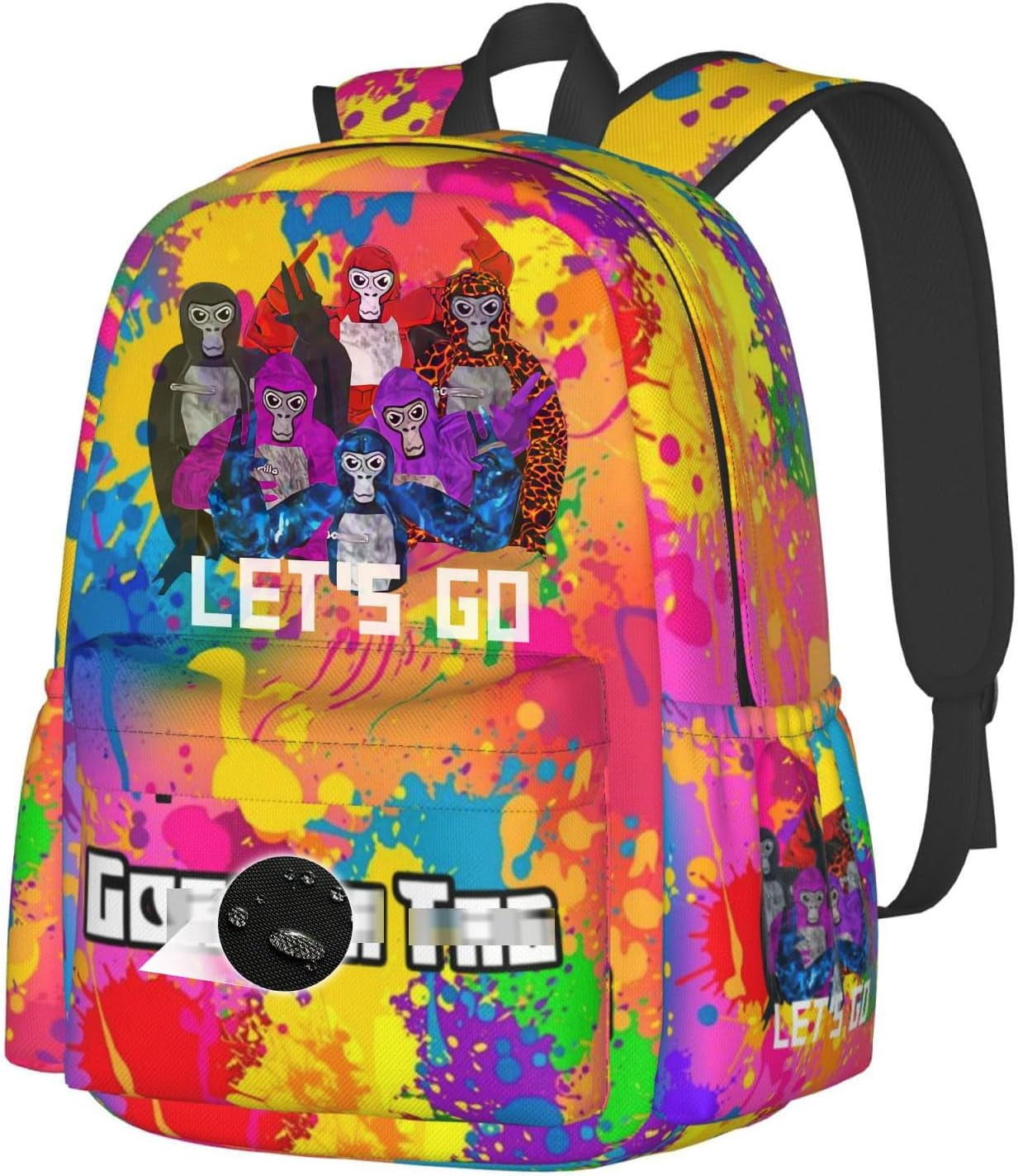 Gorilla Tag Backpack 17 inch cute laptop backpack lightweight travel ...