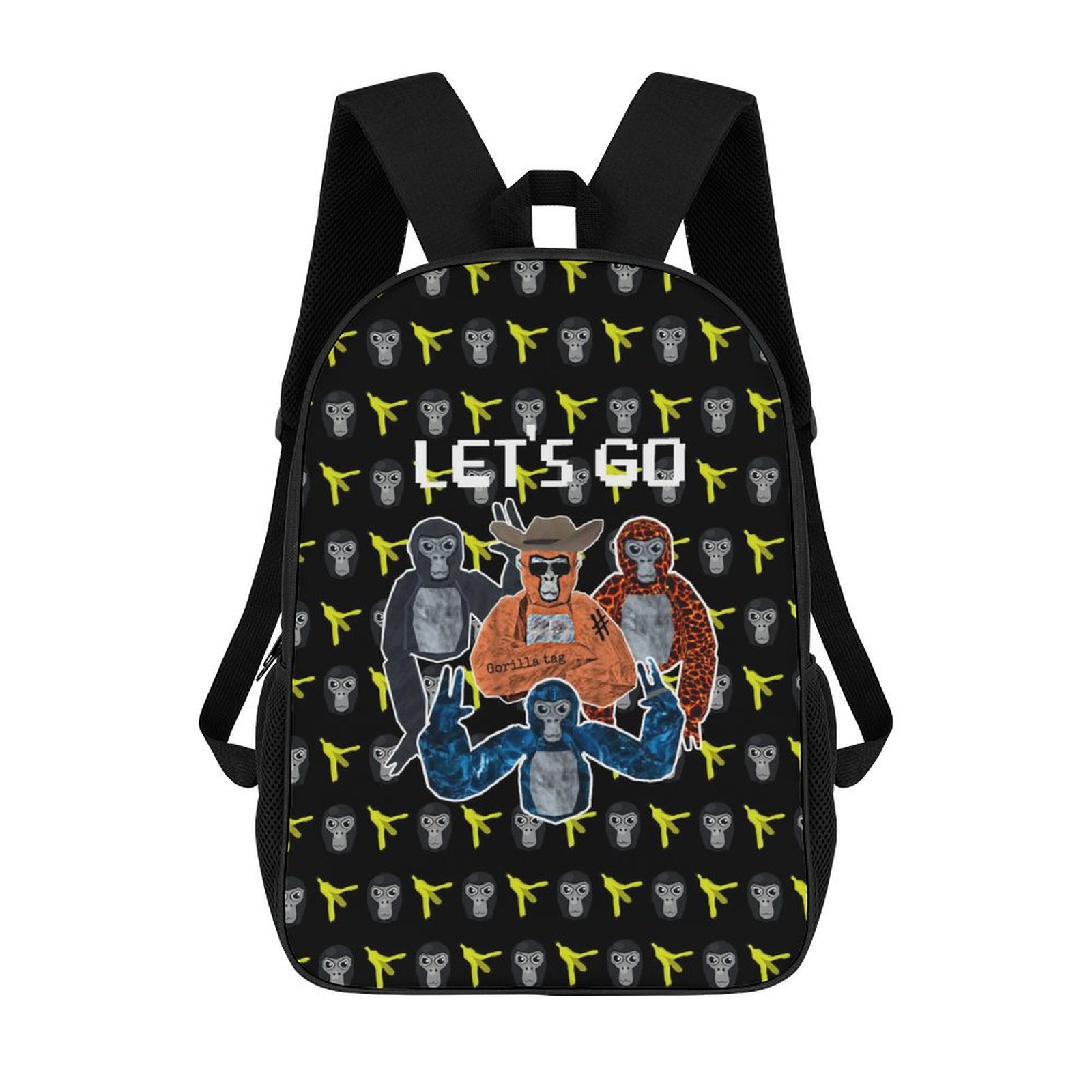 Gorilla Tag Backpack Cartoon School Bag Casual Shoulder Daypack Large ...
