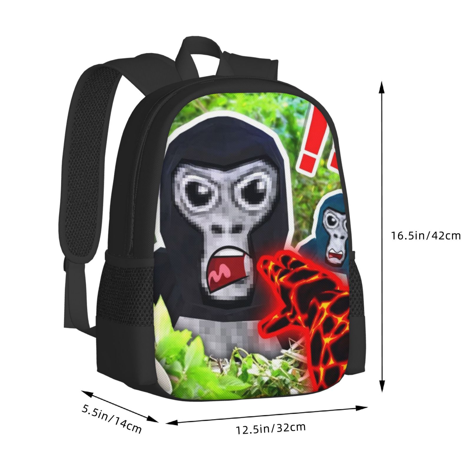 Gorilla Tag Backpack Monkey Backpack Casual Travel Backpack Novelty ...