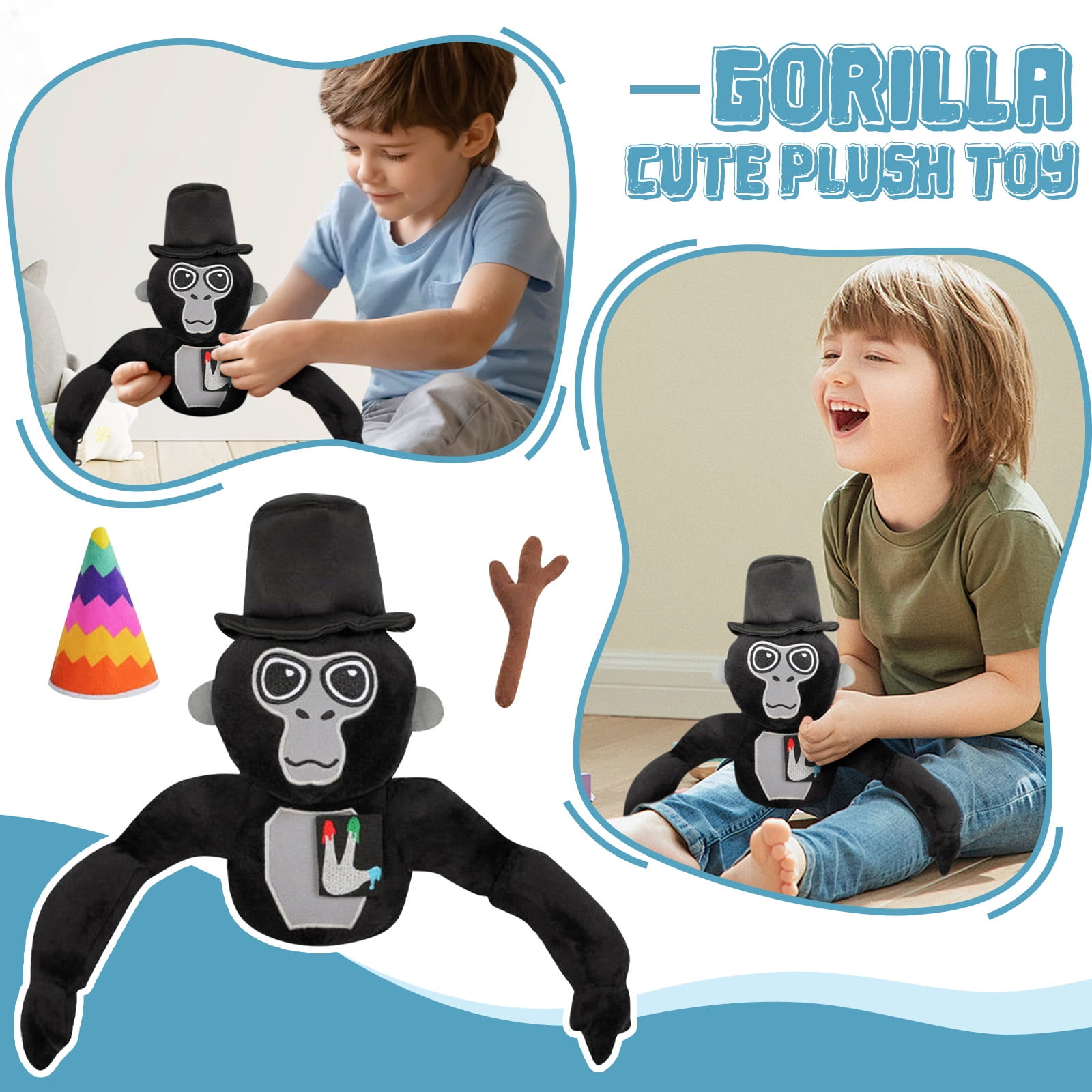 Gorilla Tag Gorilla Tag Plush 7.8" Gorilla Tag Birthday Decorations ...