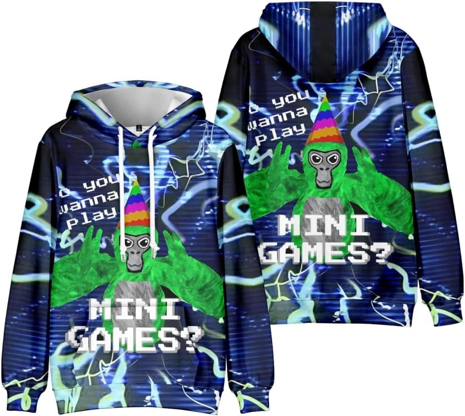 Gorilla Tag Hoodie Boys Gorilla Tag 3D Figure Sweatshirt for Fans Gift ...