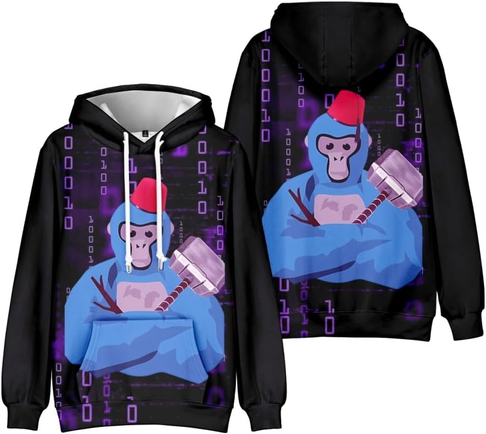 Gorilla Tag Hoodie Boys Gorilla Tag 3D Figure Sweatshirt for Fans Gift ...