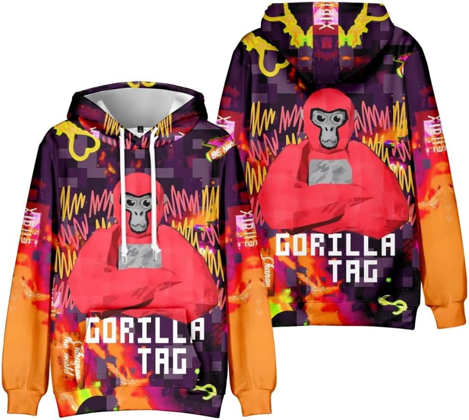 Gorilla Tag Hoodie Boys Gorilla Tag 3D Figure Sweatshirt for Fans Gift ...