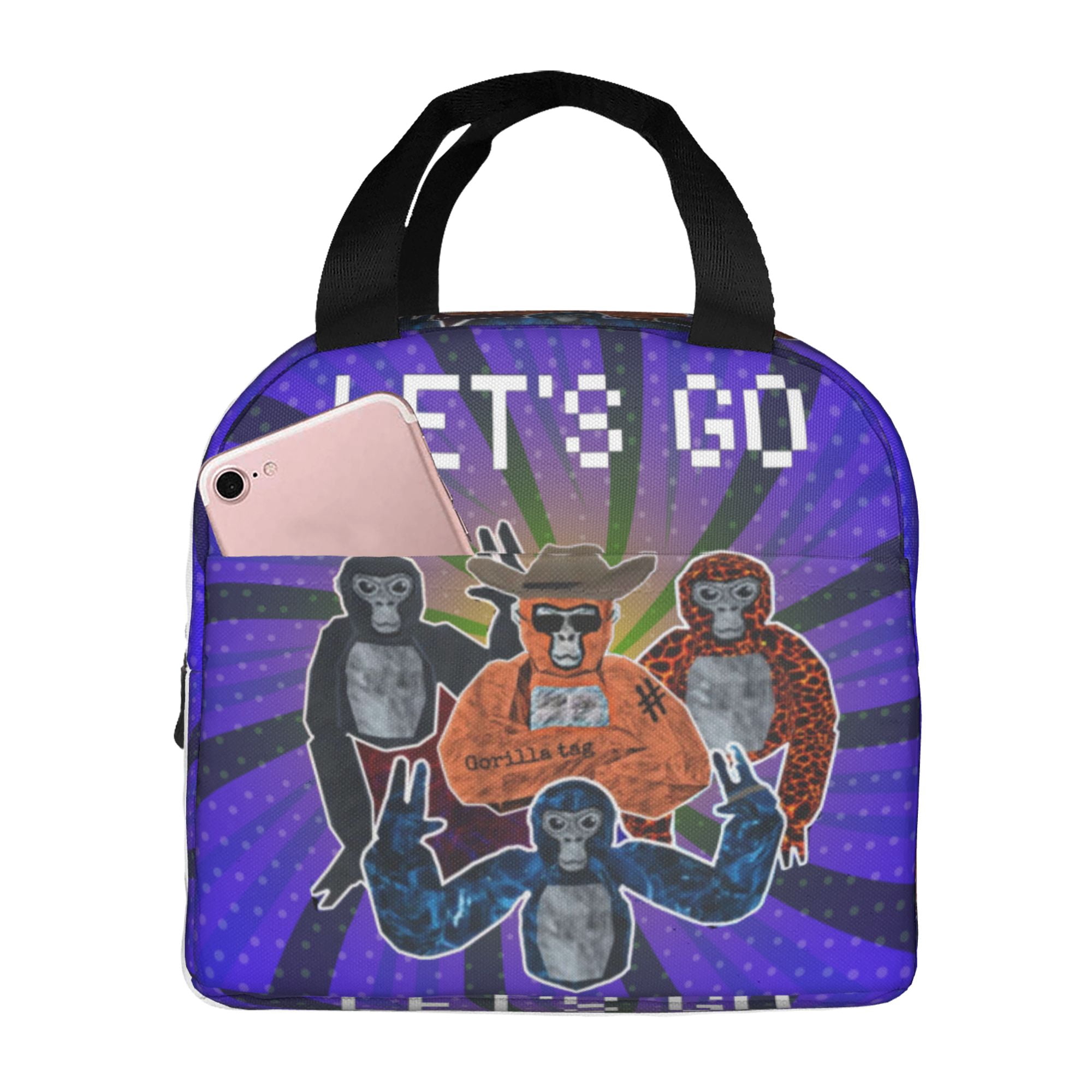 Gorilla Tag Lunch Bag Tote Bag Insulated Lunch Box Picnic Beach Fishing ...