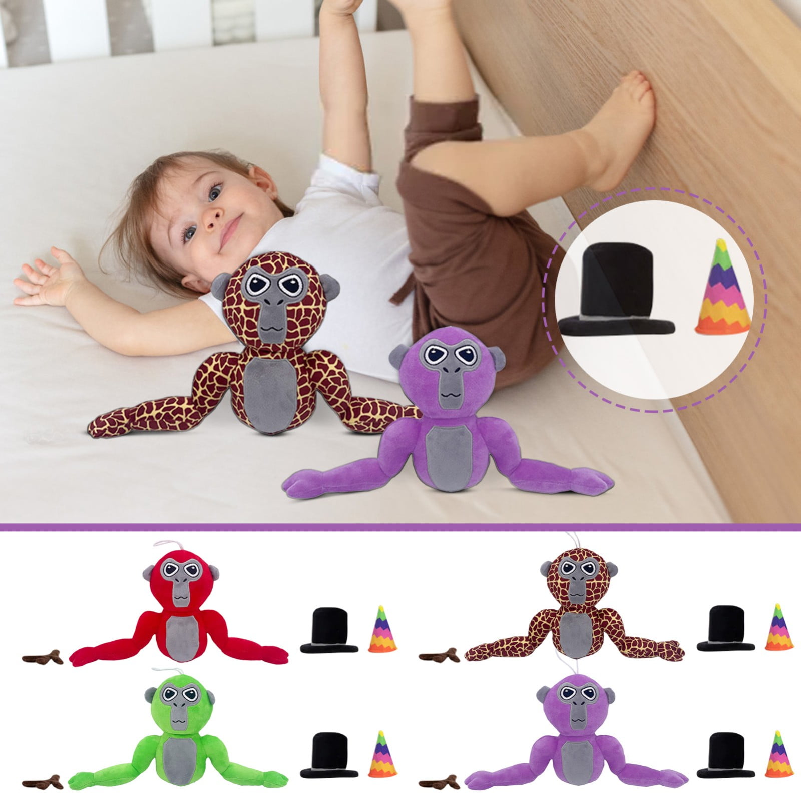 Gorilla Tag Monkey Plush, Gorilla Tag Plush Toy Stuffed Animal, Gorilla ...