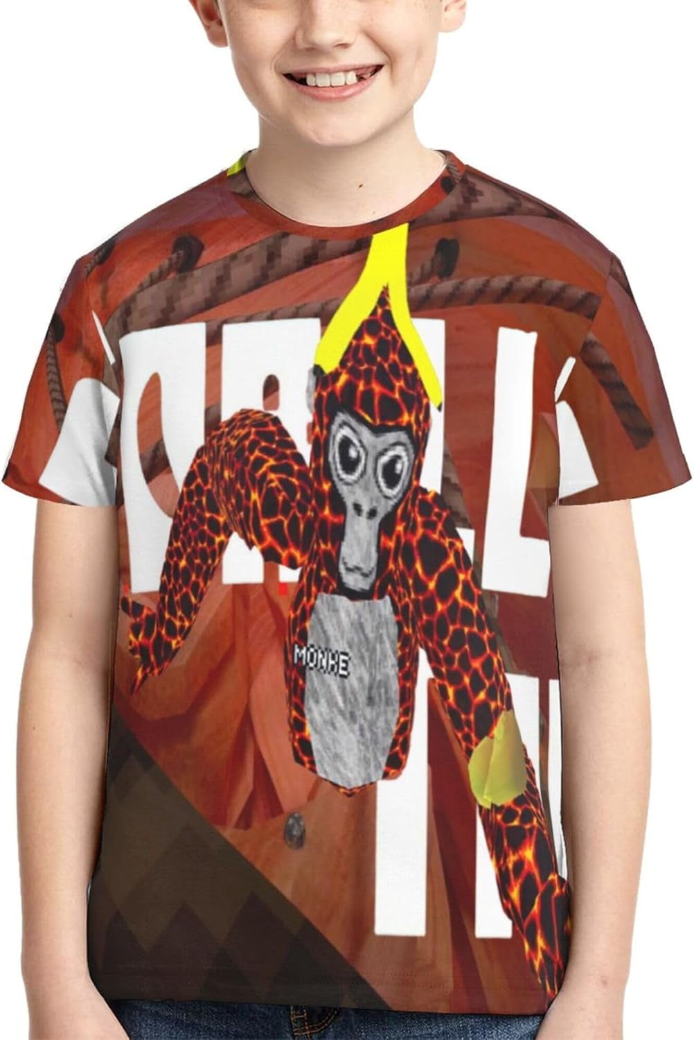 Gorilla Tag Short Sleeve Kid's Cartoon T Shirt Kawaii Crewneck Top Tees ...