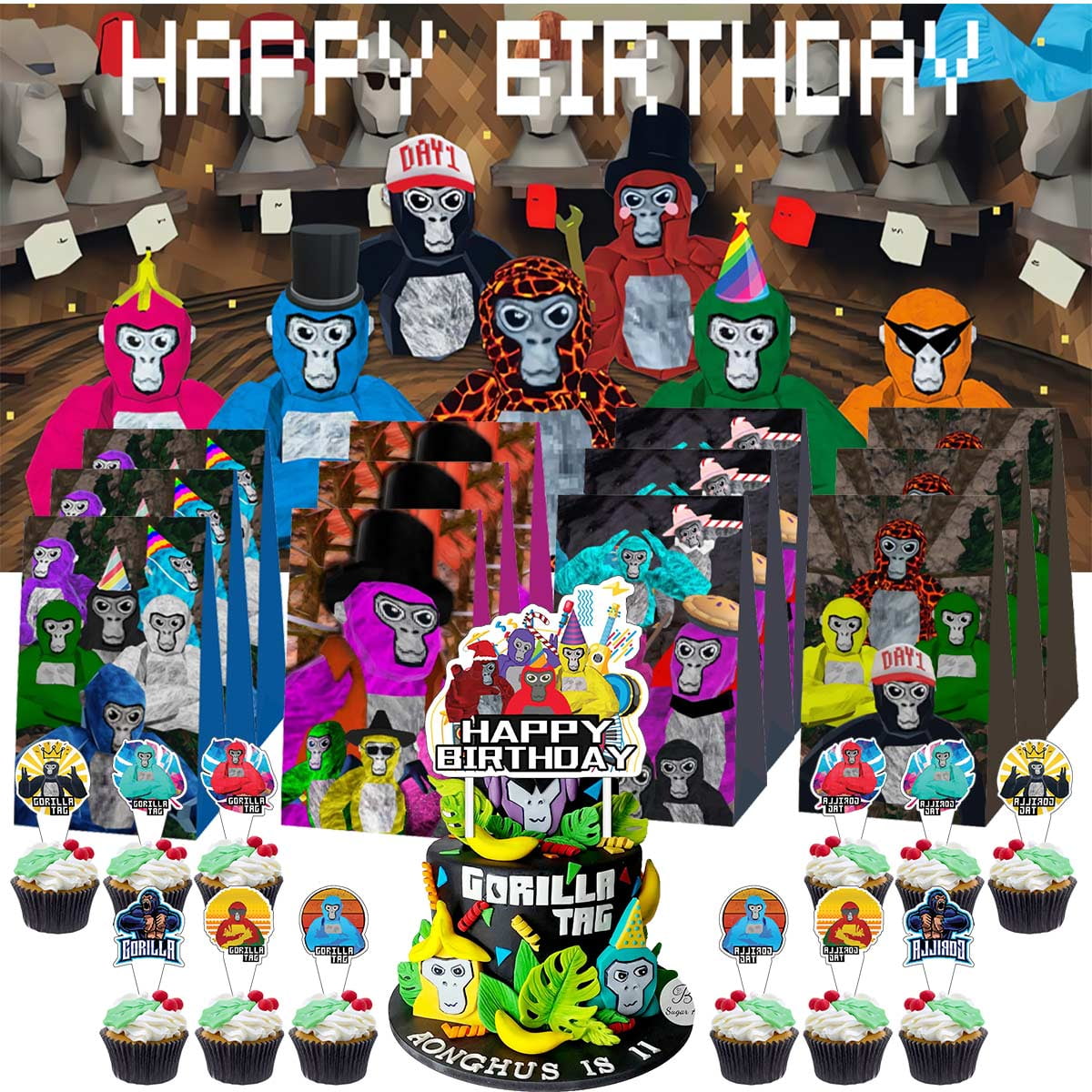 Gorilla Tag VR Treat Bags Candy Decorations Party Favor Supplies ...