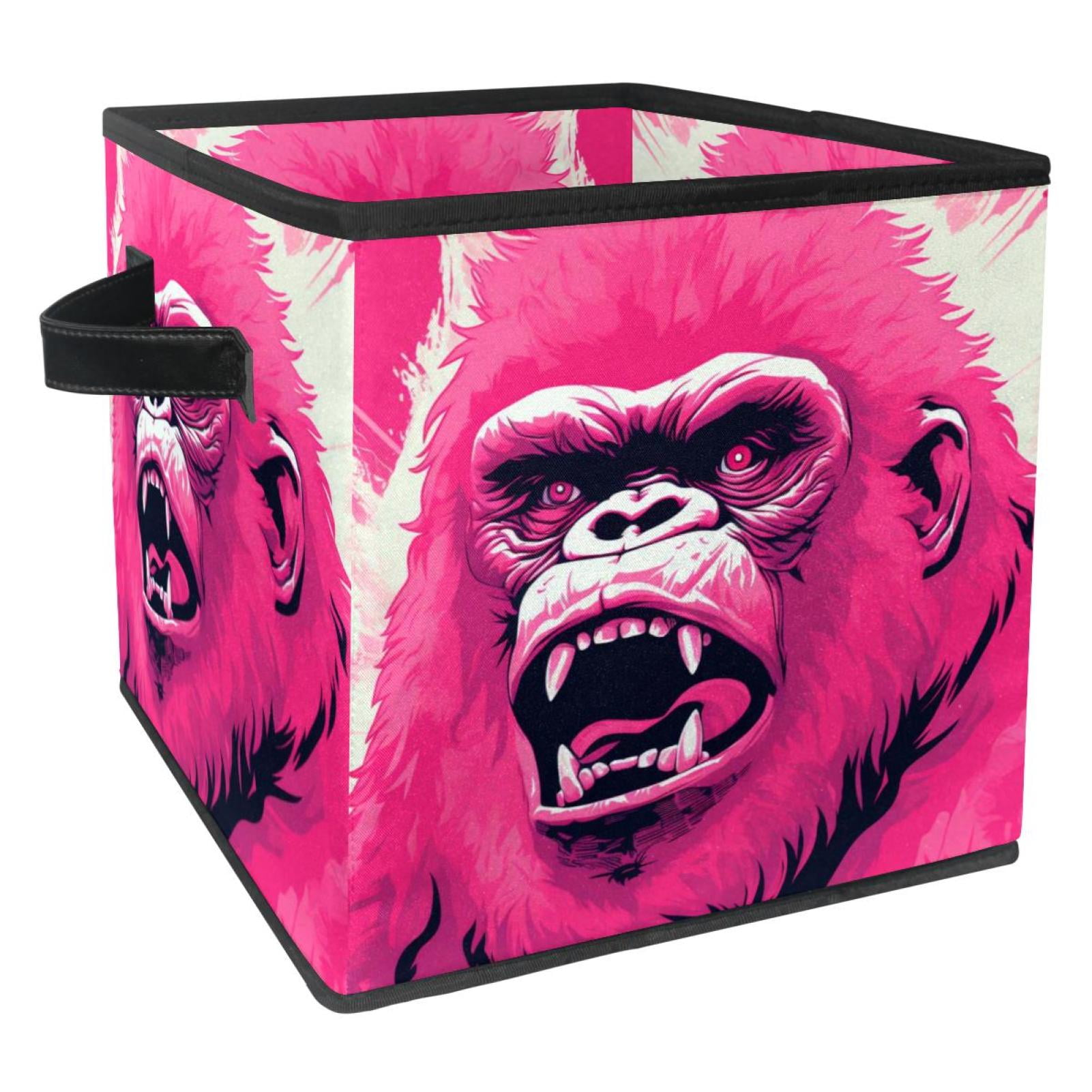 Gorilla Toy Storage Bins - Foldable with Handle, 10.8"x10.5"x10.6", Large Capacity - Storage ...