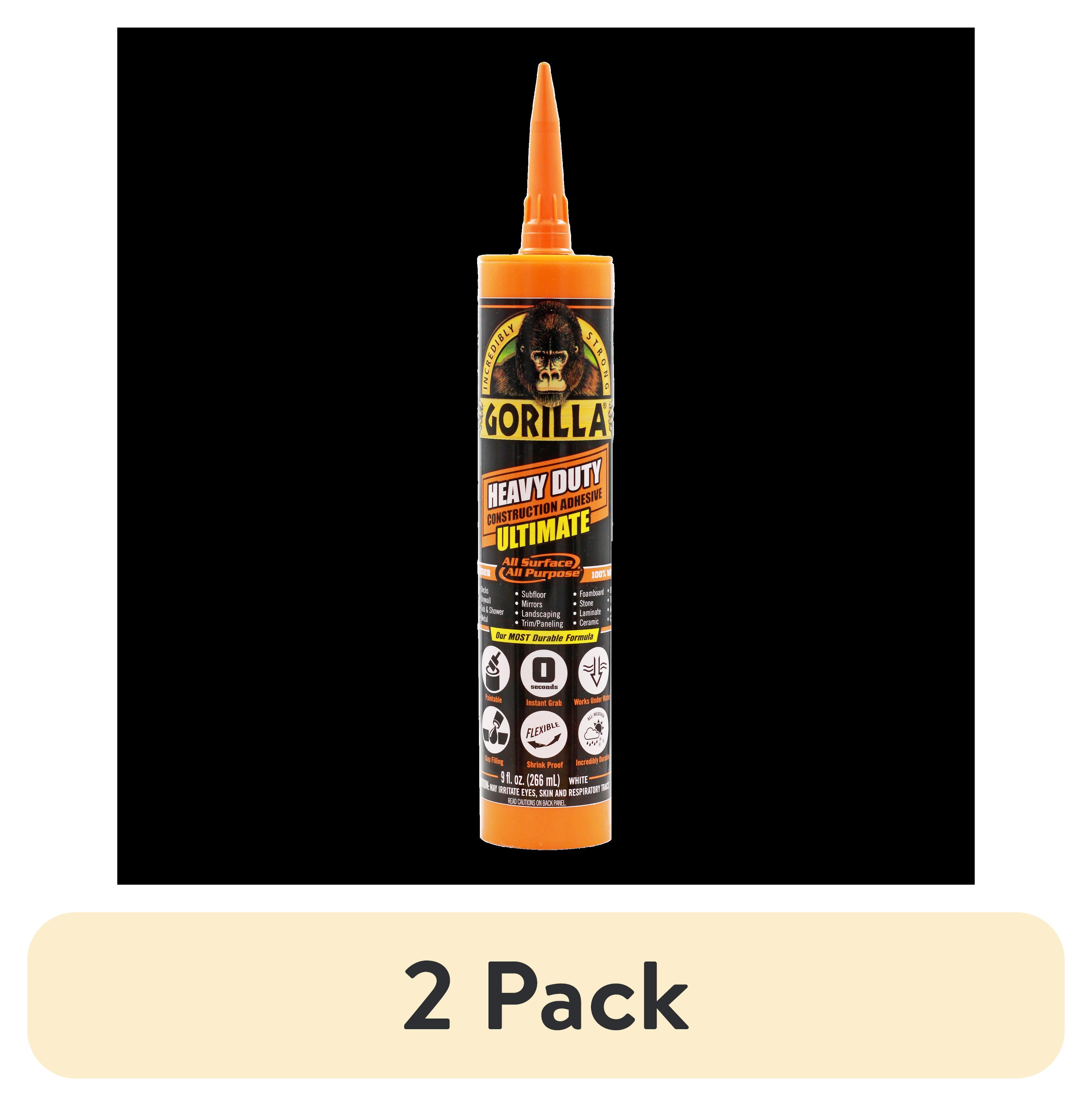 (2 pack) Gorilla Ultimate Construction Adhesive, 9 oz Cartridge. Model ...