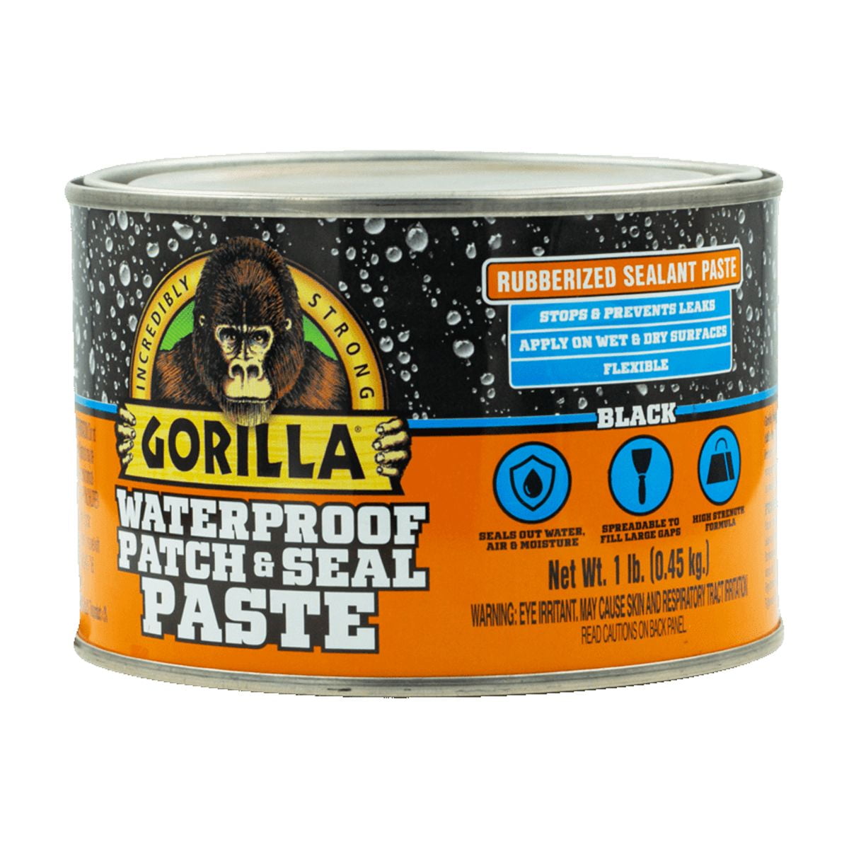 Gorilla Waterproof Patch and Seal Paste Black 1 Pound Can - Walmart ...