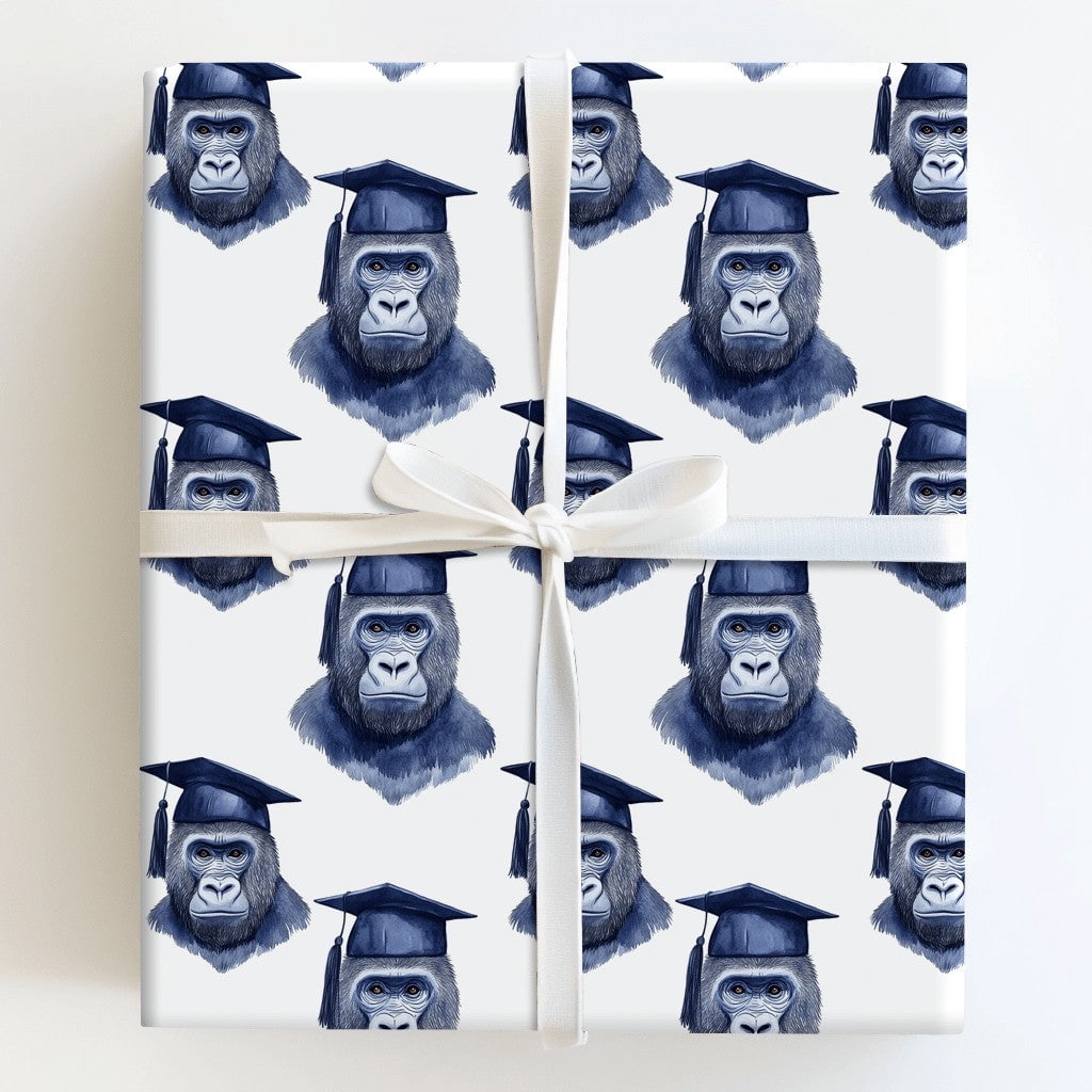 Gorilla Wearing Graduation Cap Gift Wrapping Paper - Walmart.com