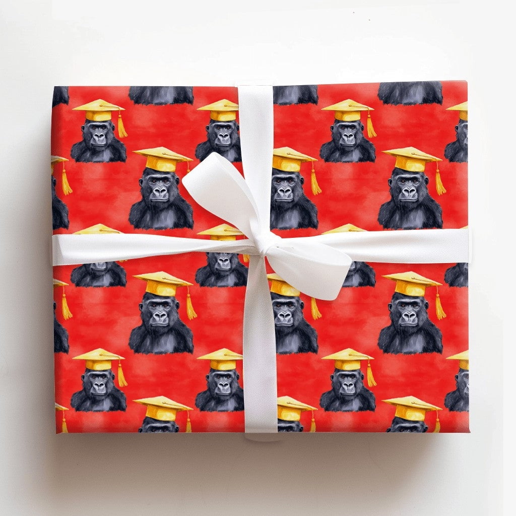 Gorilla Wearing Graduation Cap Graduation Gift Wrapping Paper - Walmart.com