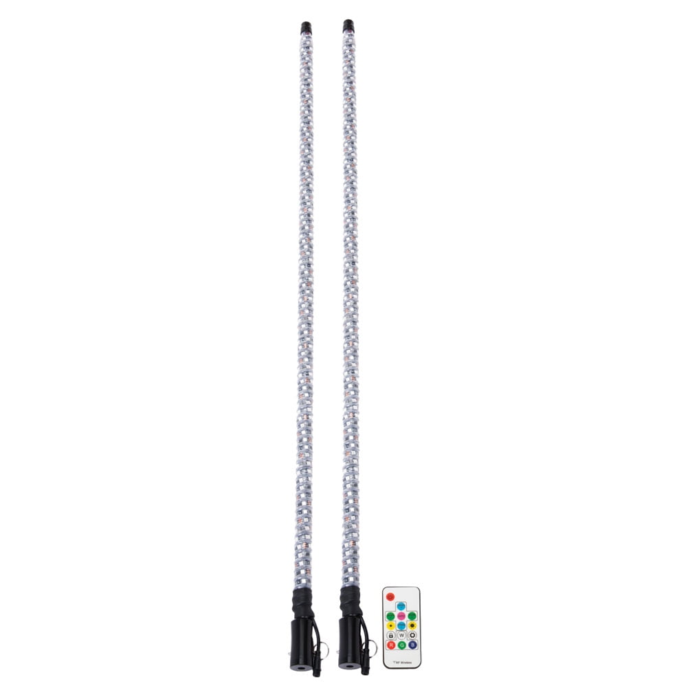 Gorilla Whips Twisted Silver LED Xtreme Lighted Whip with Wireless ...