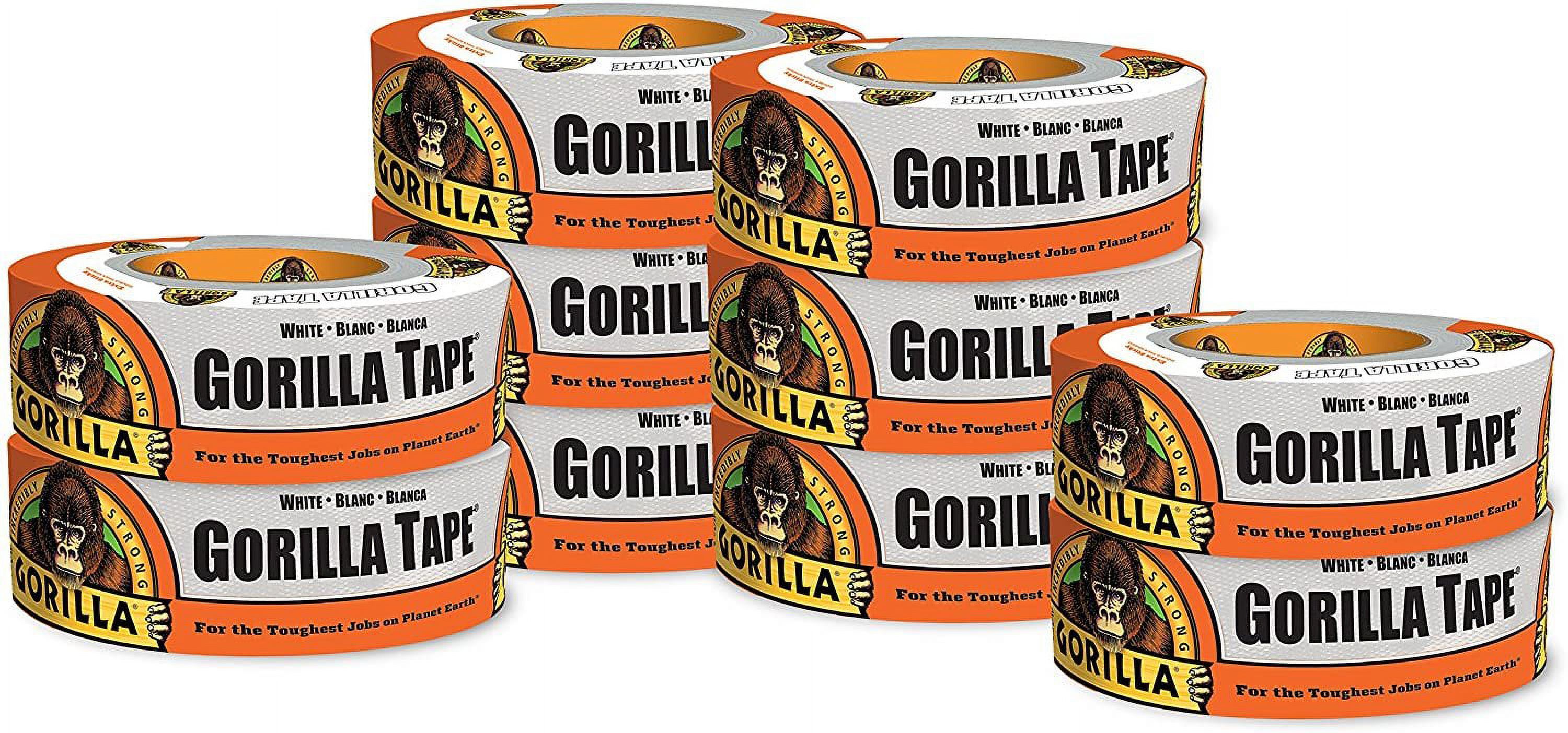 Gorilla White Duct Tape - Strong Adhesive - 10 Pack, 1.88" x 30 yd ...