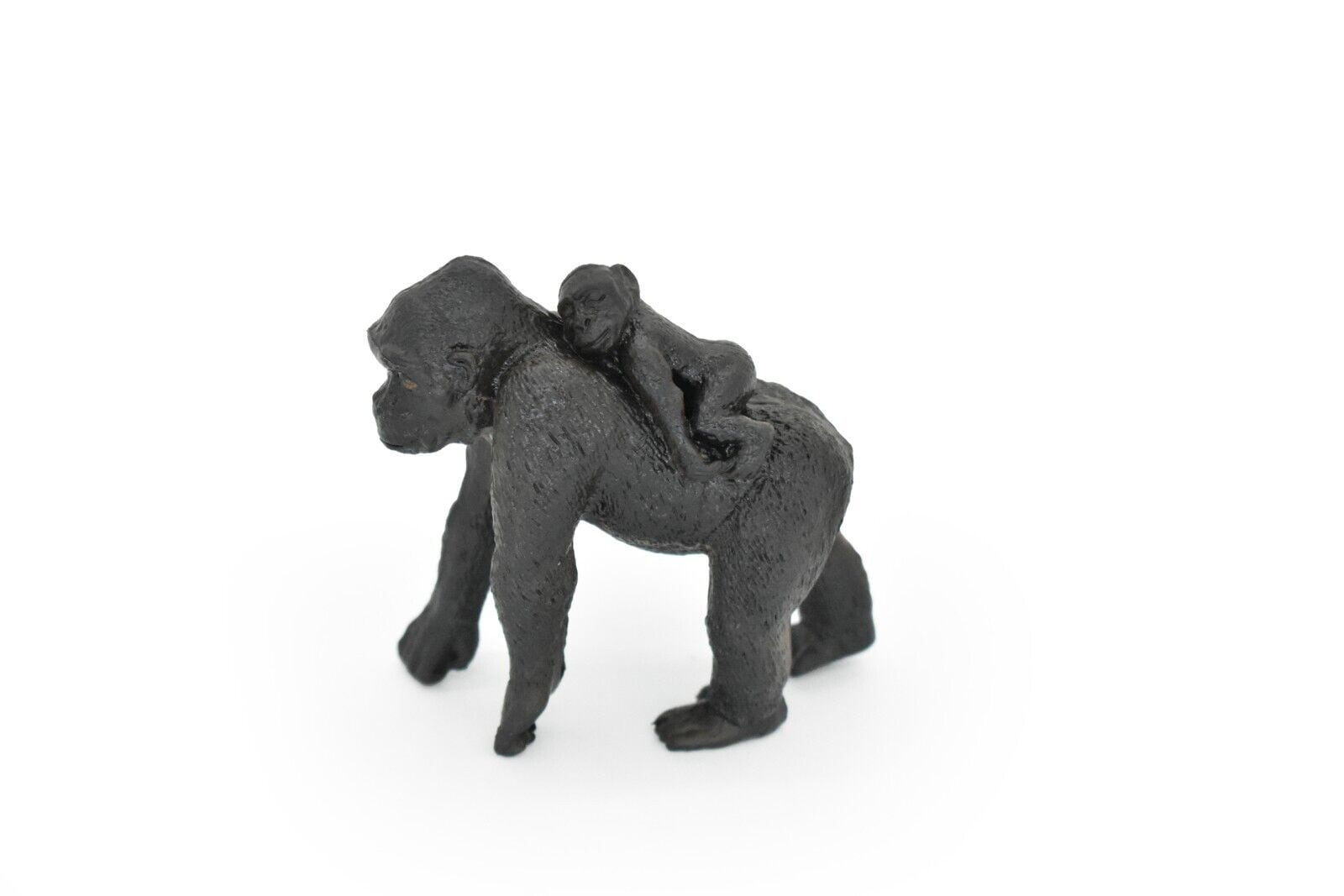 Gorilla with Baby Toy, Silverback, Monkey, Very Realistic Rubber Figure ...