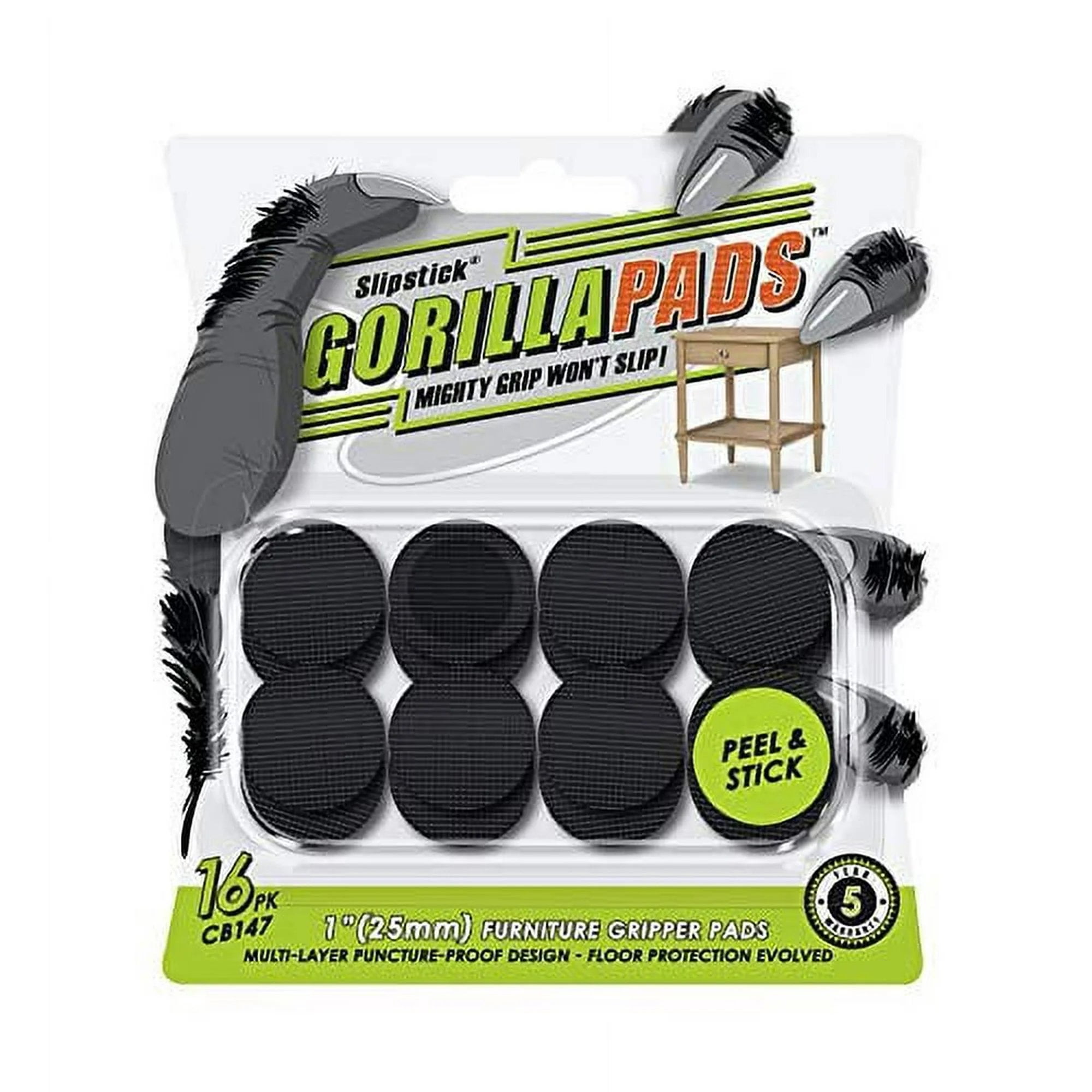 Slipstick GorillaFelt CB259 Swivel Glide Felt Floor Protectors, 1 Inch ...