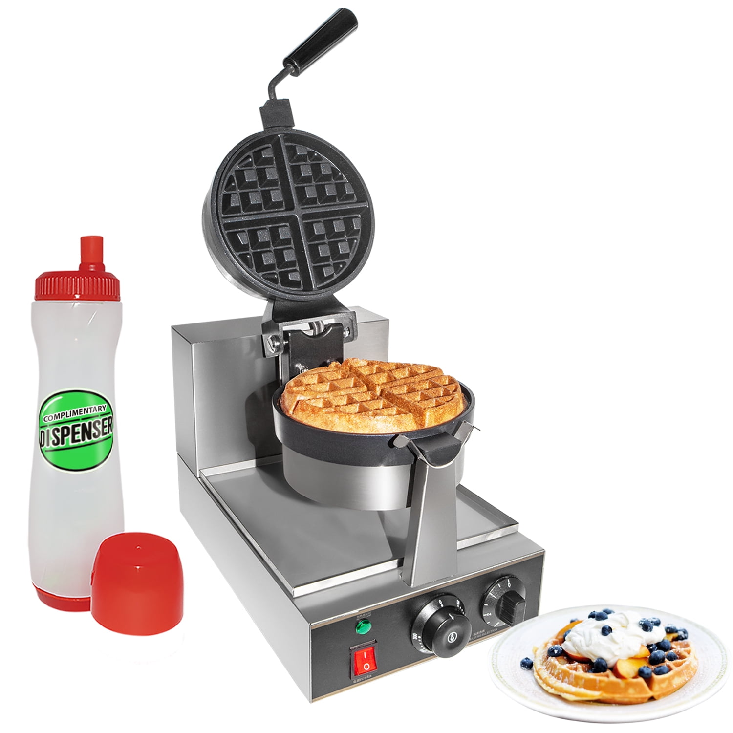 GorillaRock Belgian Waffle Maker | Commercial Flip Waffle Iron ...