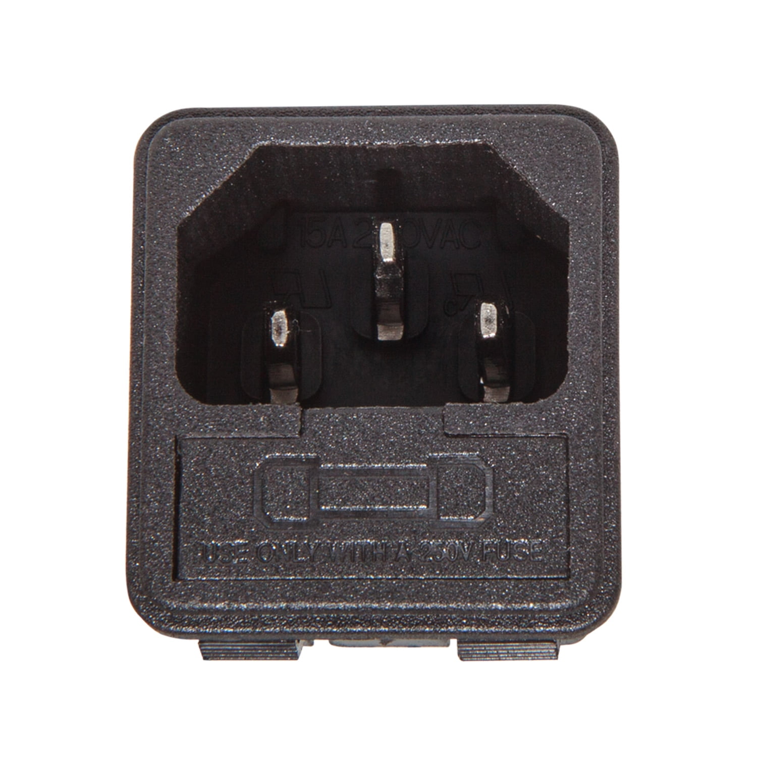 GorillaRock Power Socket Fuse | AC Power Plug | Black Inlet with Fuse ...