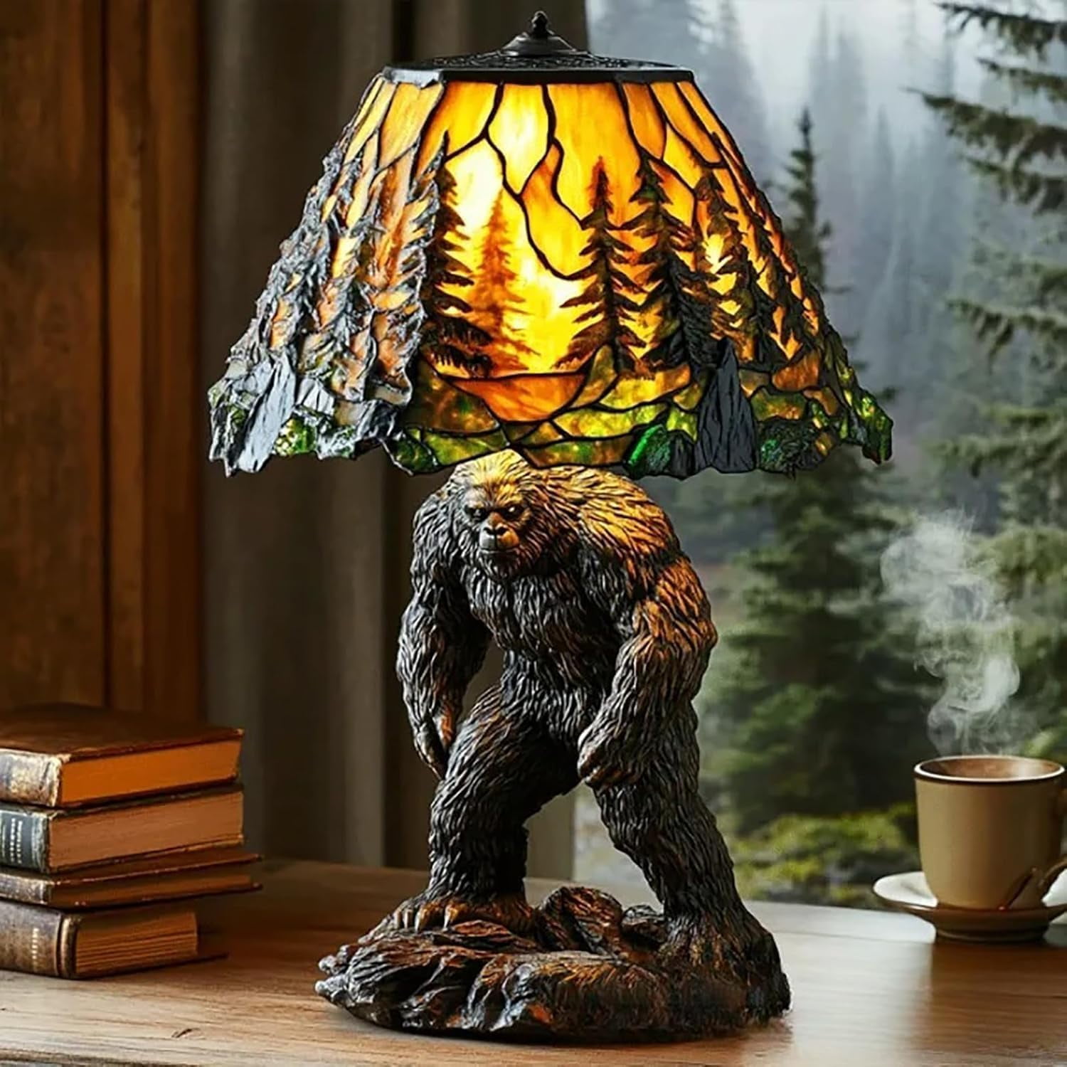 Gorillas Lamp, Snow Monster Night Light, Chimpanzee Resin Art Lamp ...
